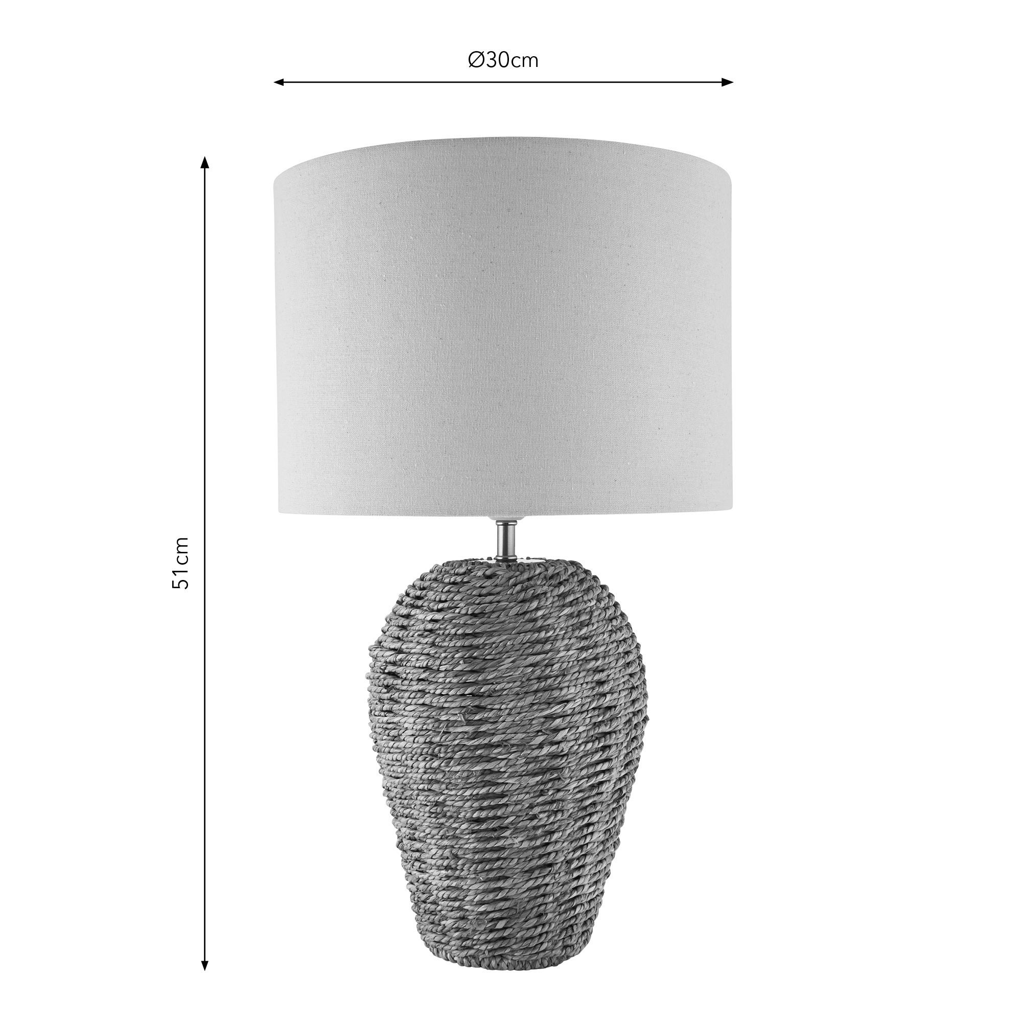 Harbour Studio Arnbeck Natural Rattan effect Table lamp