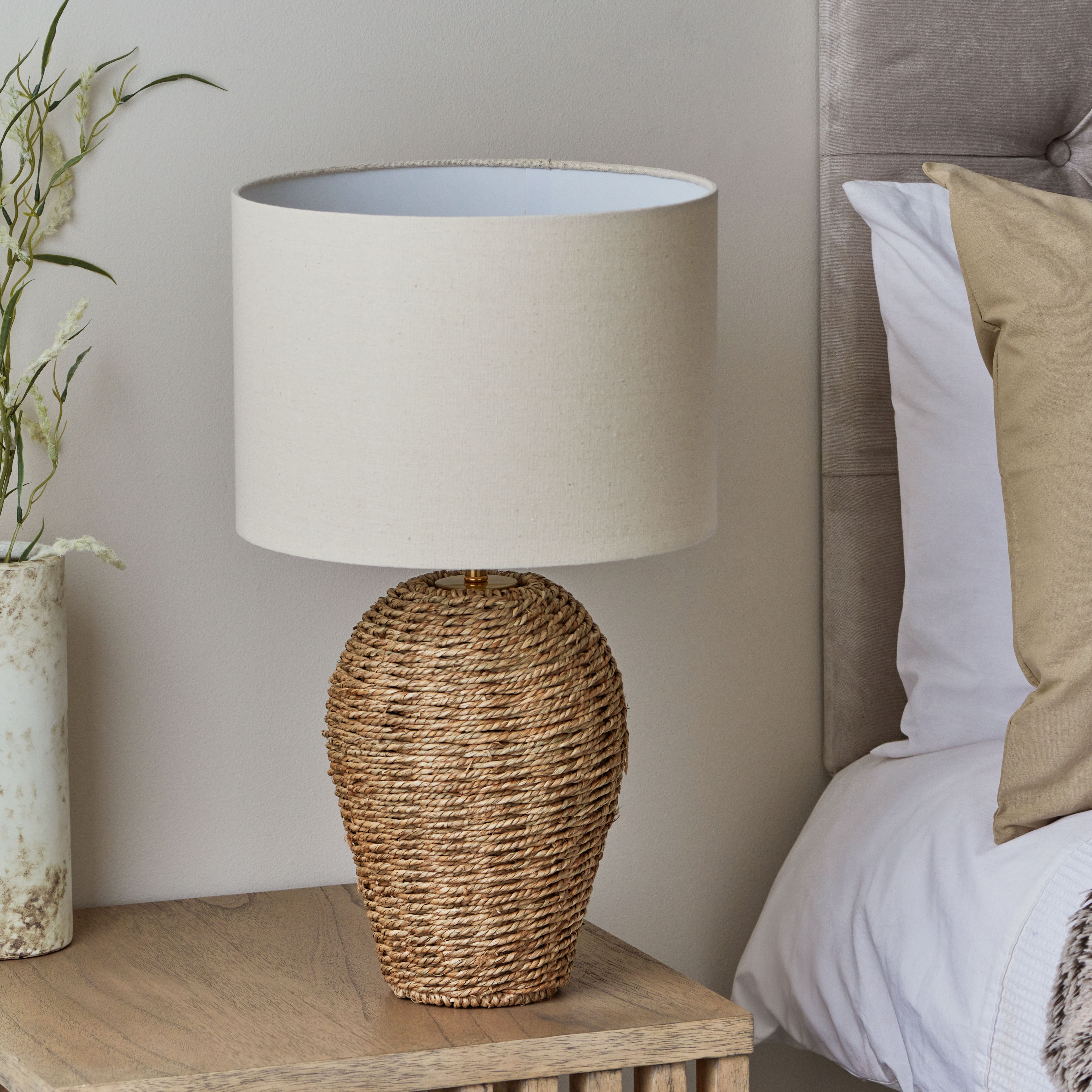 Harbour Studio Arnbeck Natural Rattan effect Table lamp