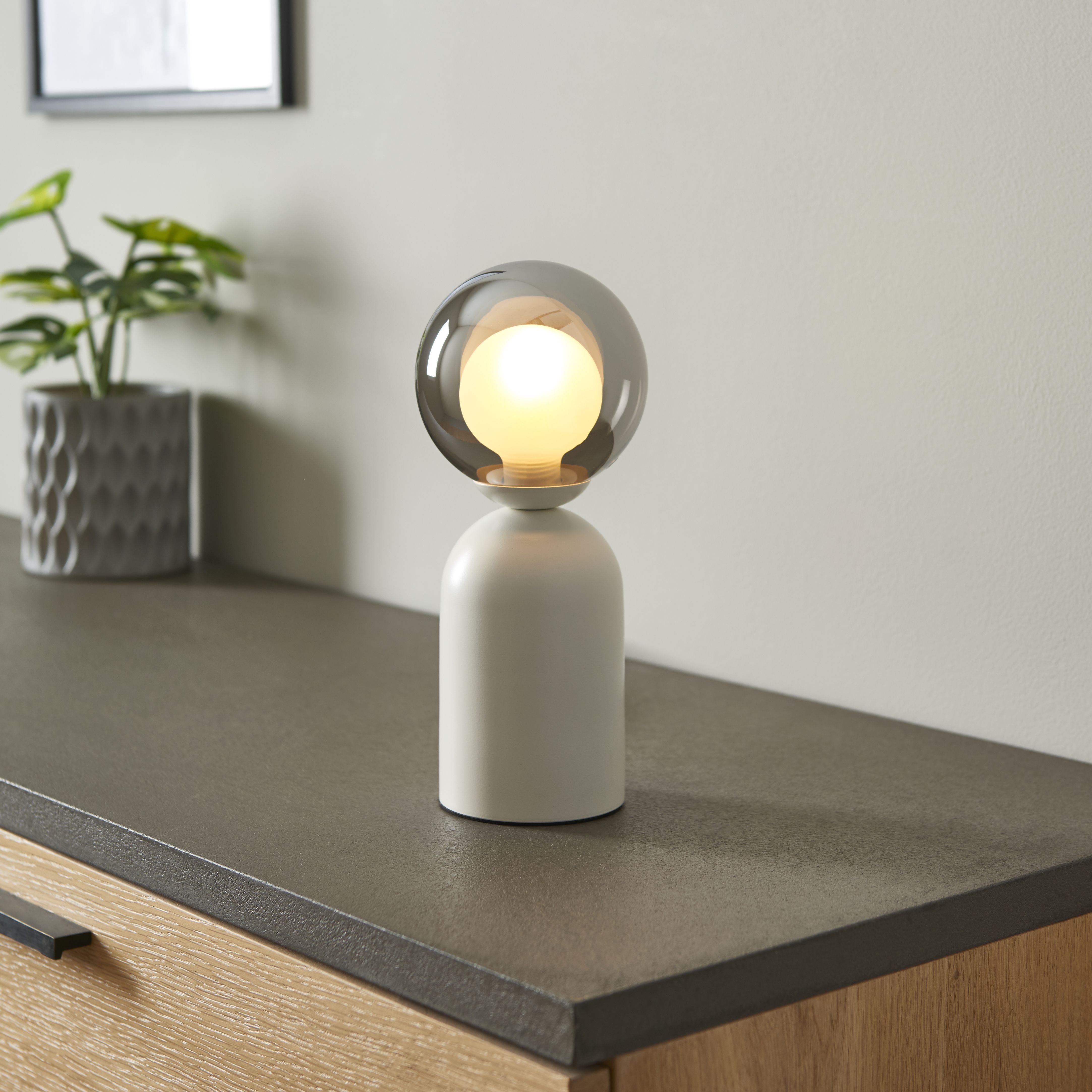 Harbour Studio Cole Ivory Table lamp | DIY at B&Q