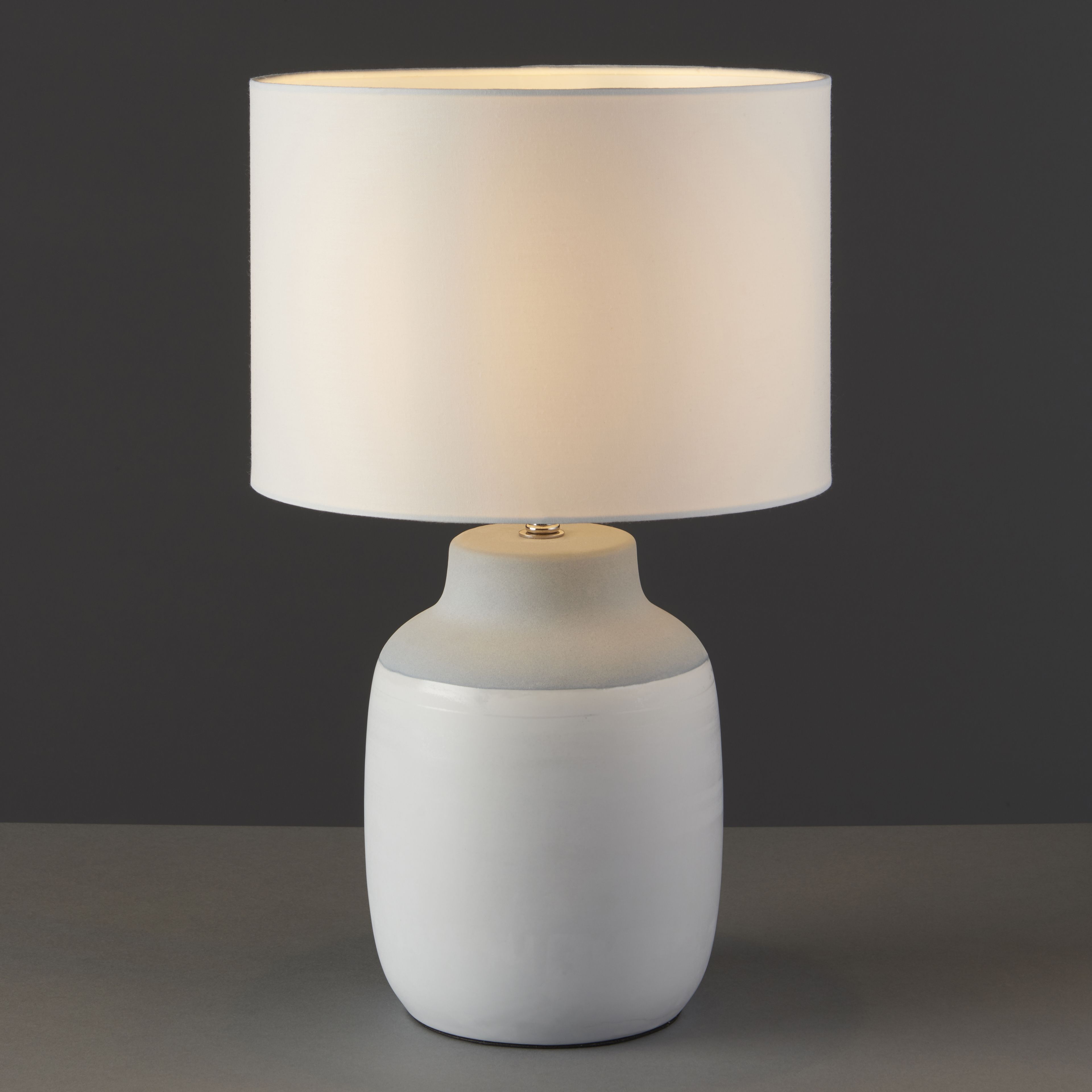 Harbour Studio Fern Gloss White & grey Table light