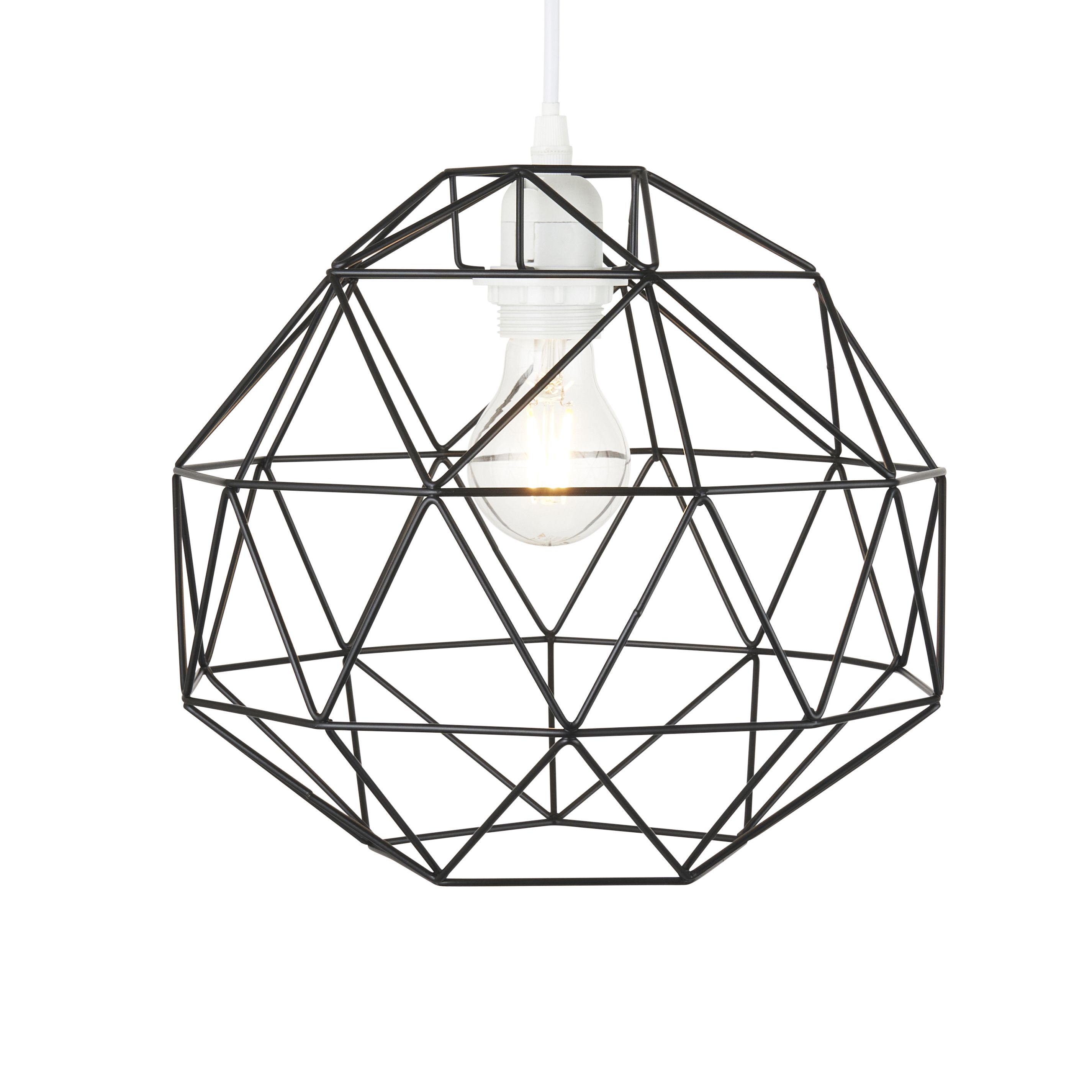 Harbour Studio Gamma Black Geometric Round Light shade (D)28cm