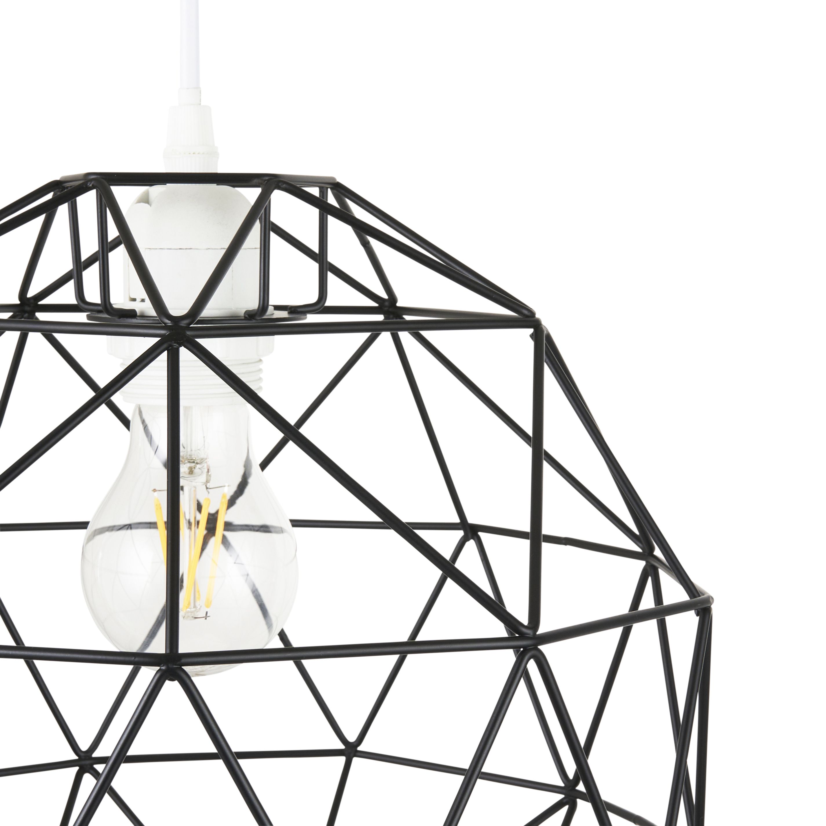 Harbour Studio Gamma Black Geometric Round Light shade (D)28cm