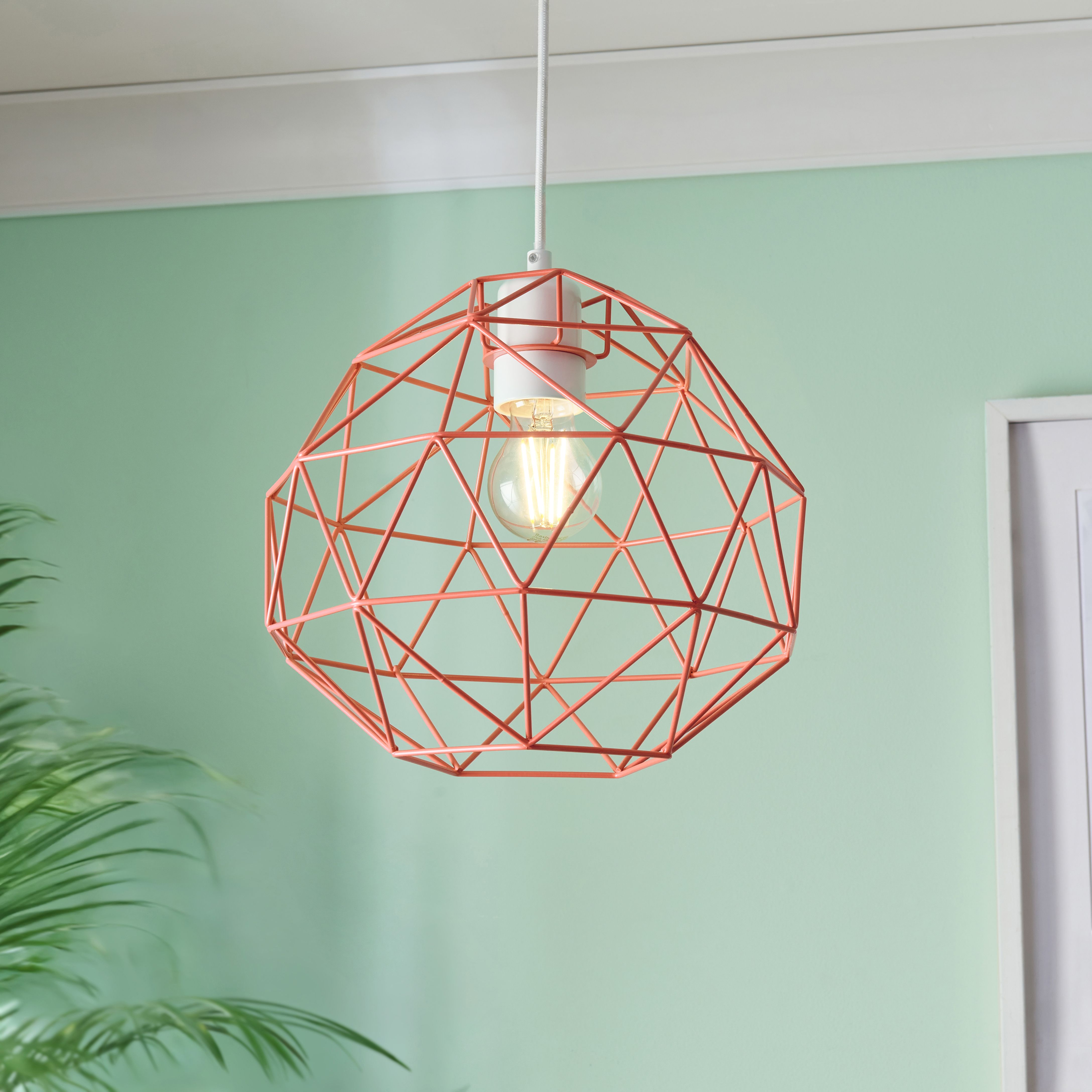 Harbour Studio Gamma Coral Geometric Round Light shade (D)28cm