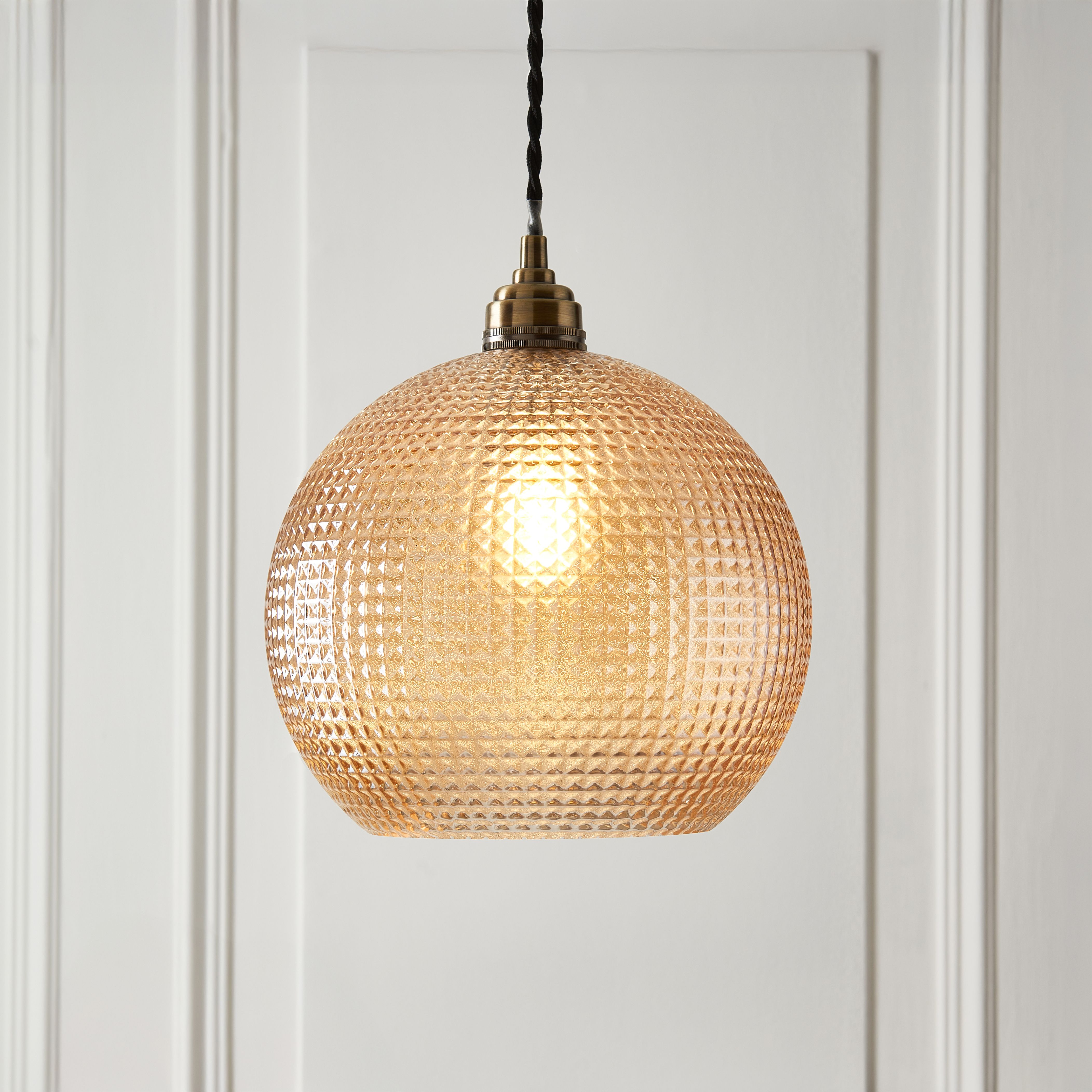 Harbour Studio Hemsby Champagne Textured Round Light shade (D)25cm