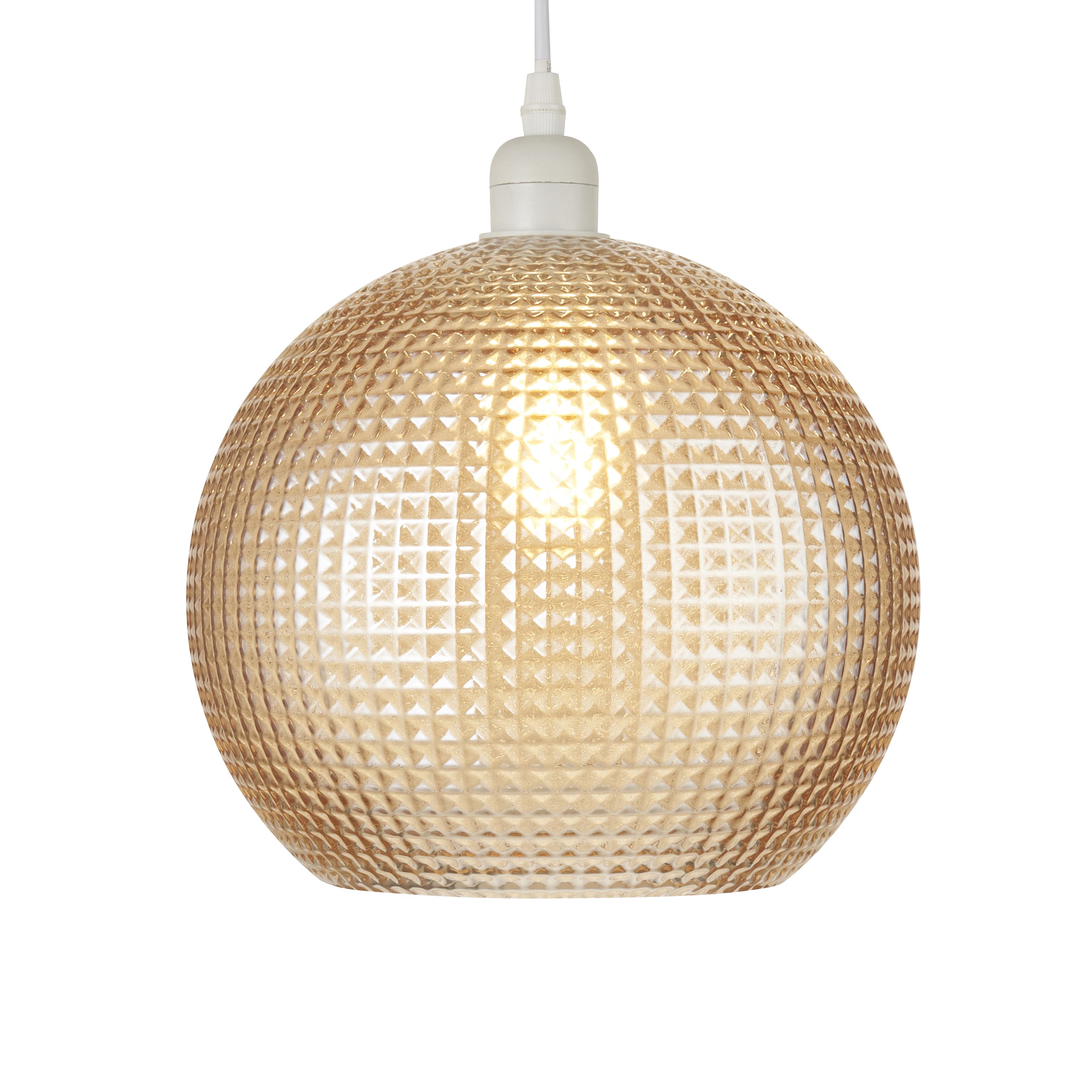 Harbour Studio Hemsby Champagne Textured Round Light shade (D)25cm