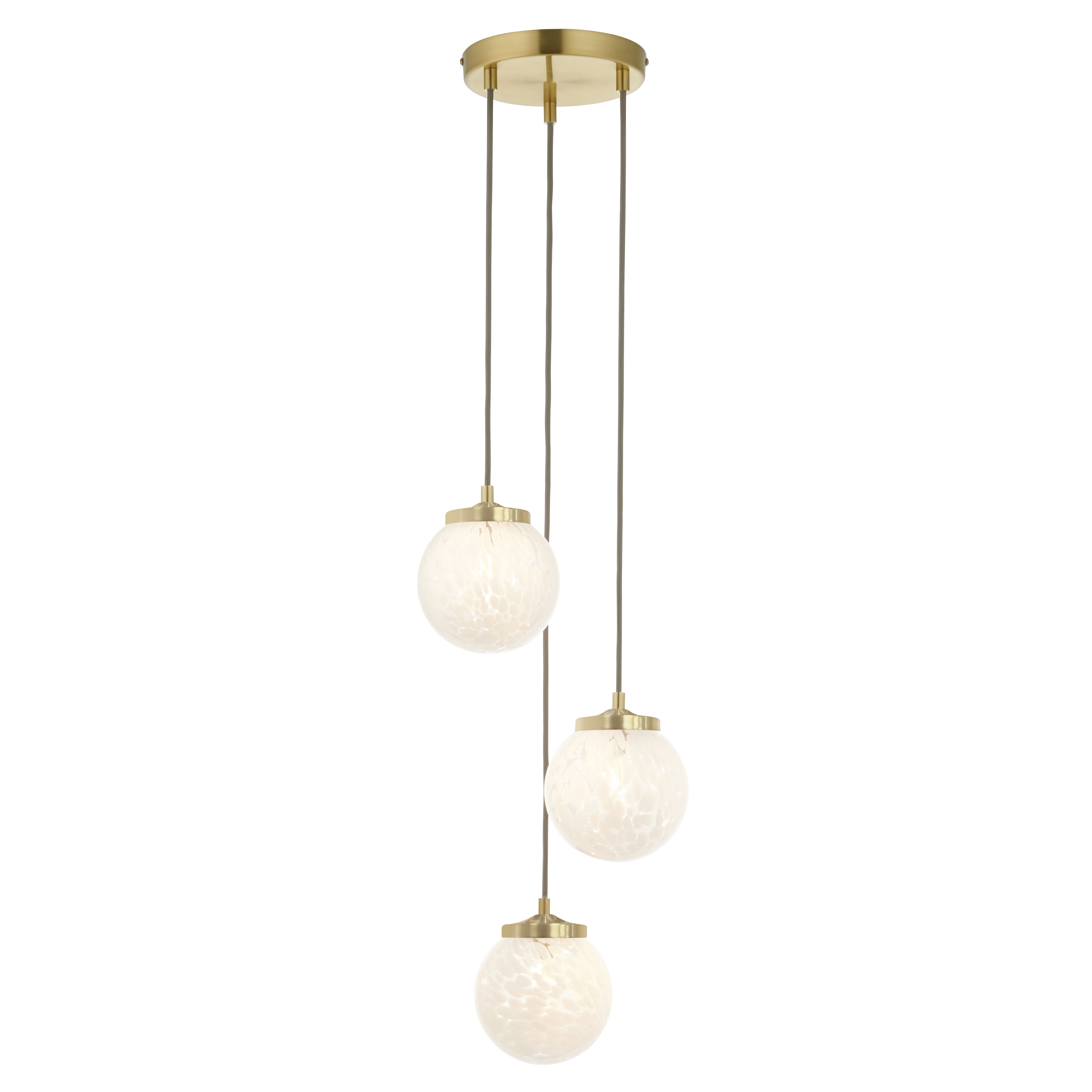 Harbour Studio Lucie Gold 3 Lamp Light pendant at B&Q