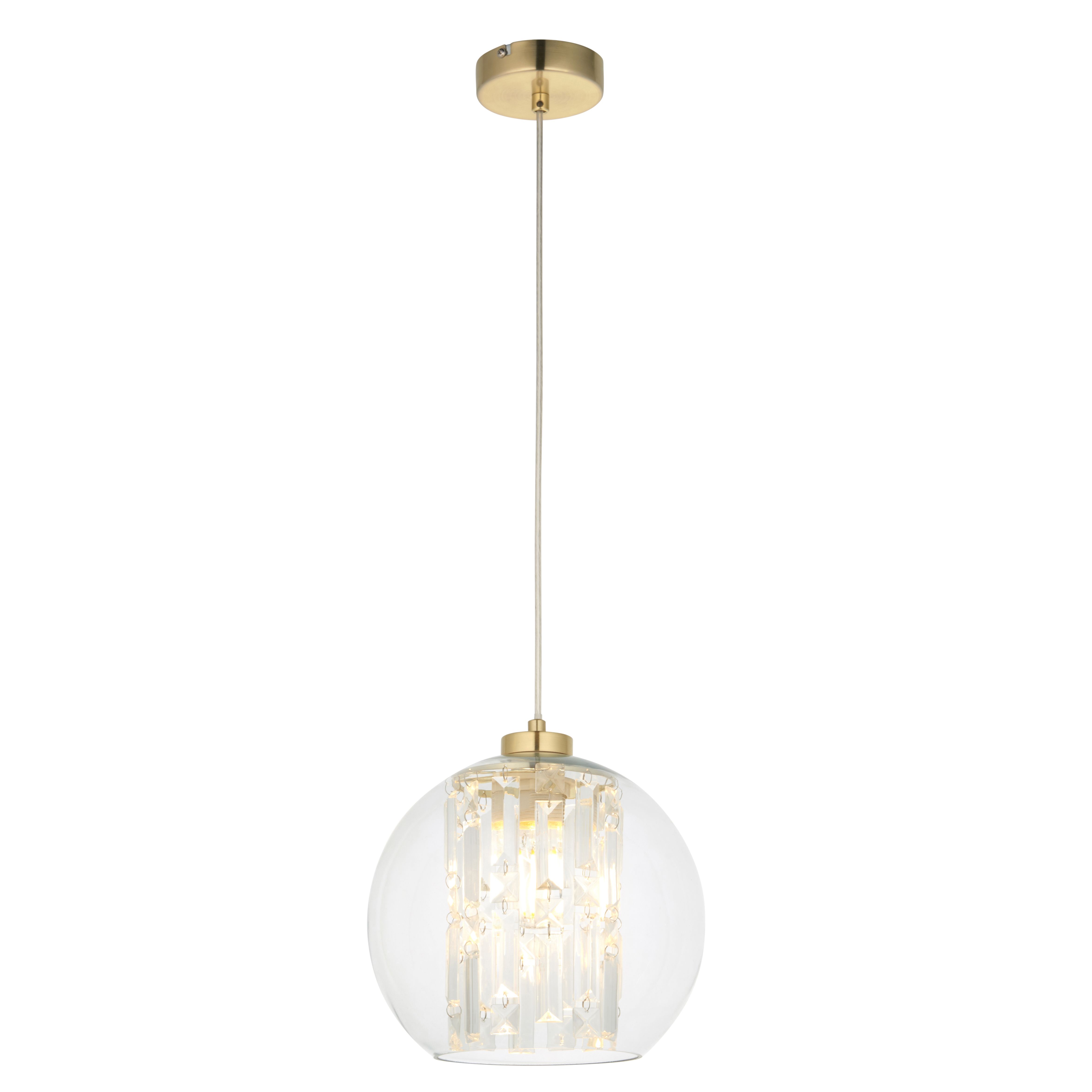 Harbour Studio Mallorie Gold Light pendant, (Dia)250mm | DIY at B&Q