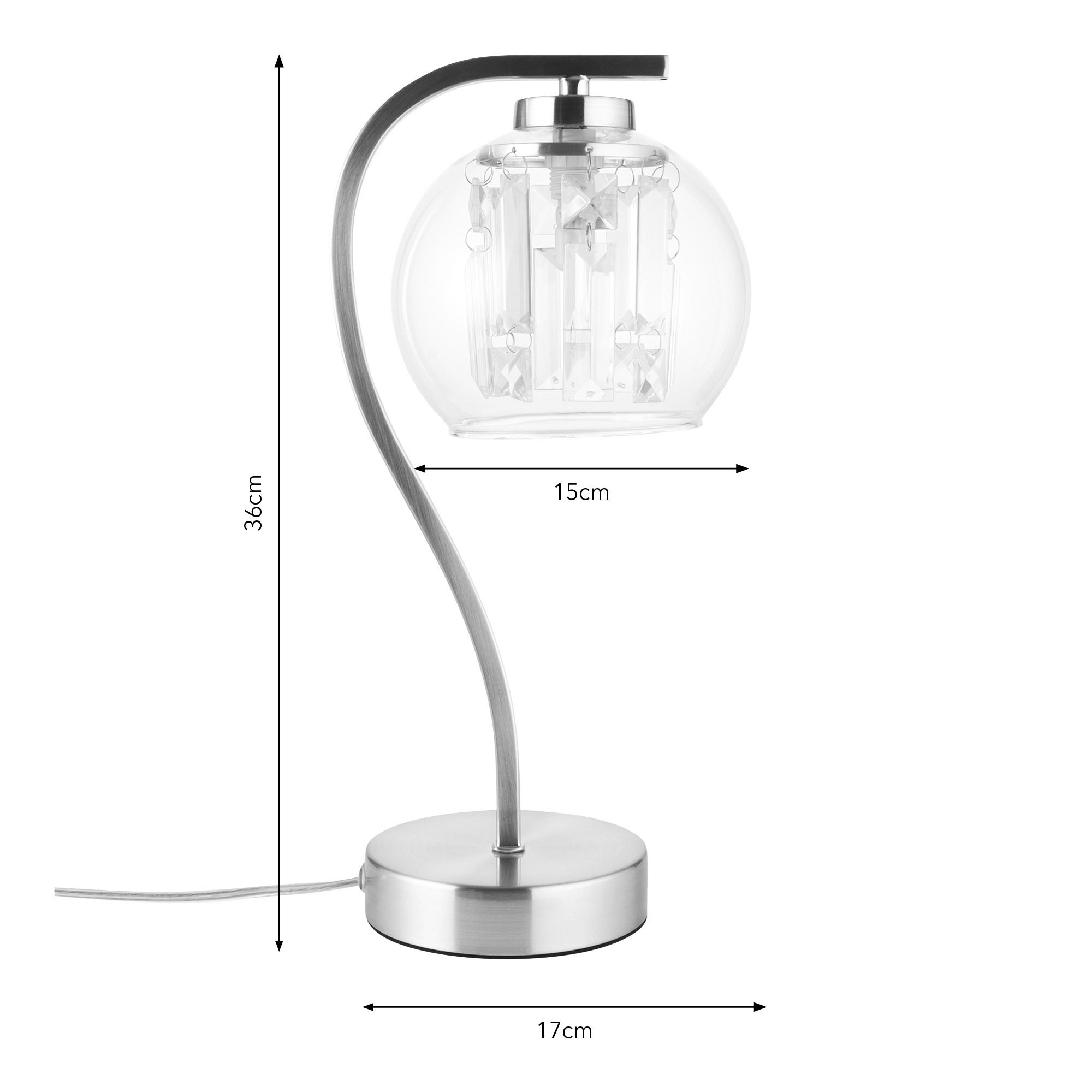 Harbour Studio Mallorie Satin Gold effect Table lamp