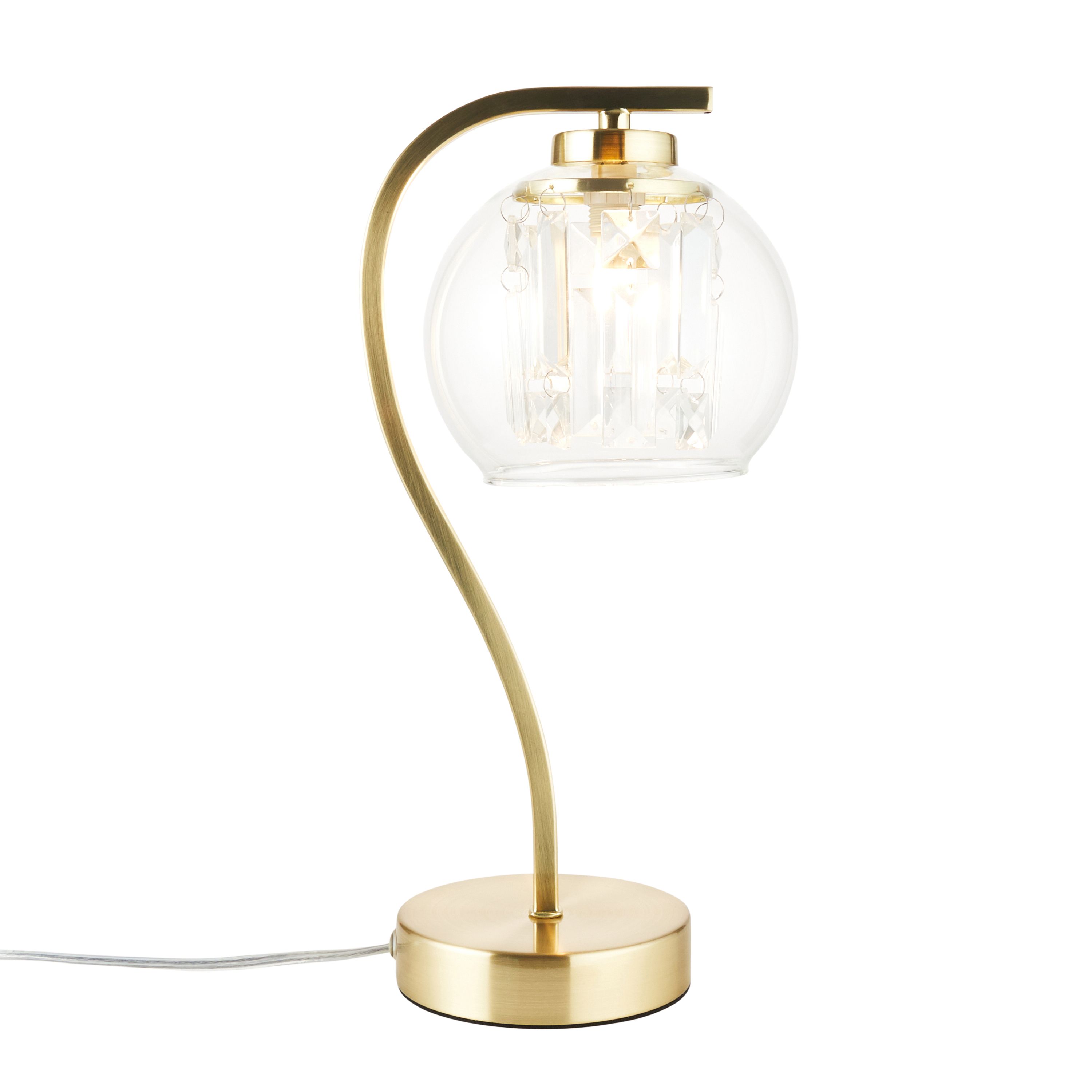 Harbour Studio Mallorie Satin Gold effect Table lamp