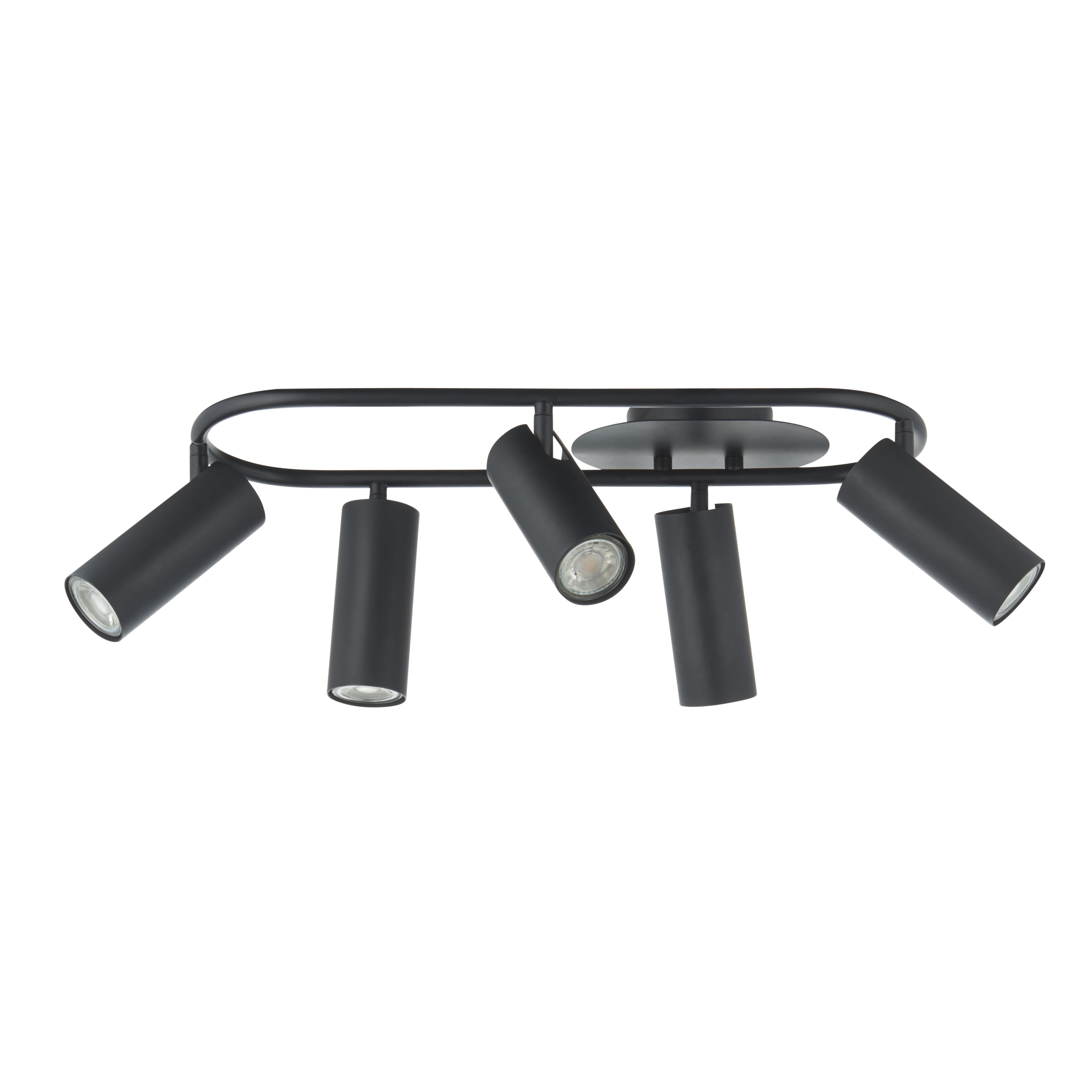 Harbour Studio Modus modern Matt Metal Black 5 Lamp LED Ceiling light