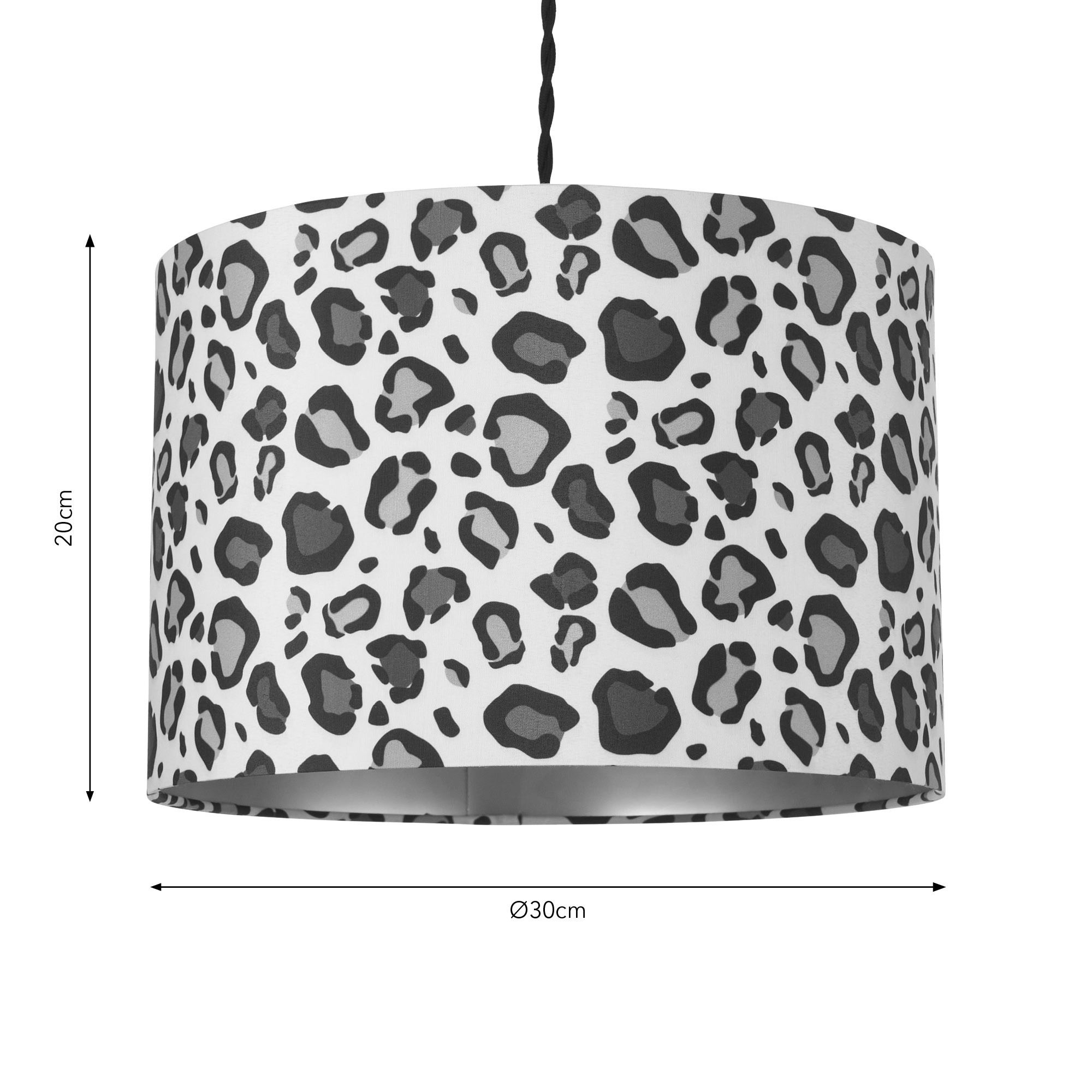 Harbour Studio Multicoloured Leopard Print Cylinder Lamp shade (D)30cm