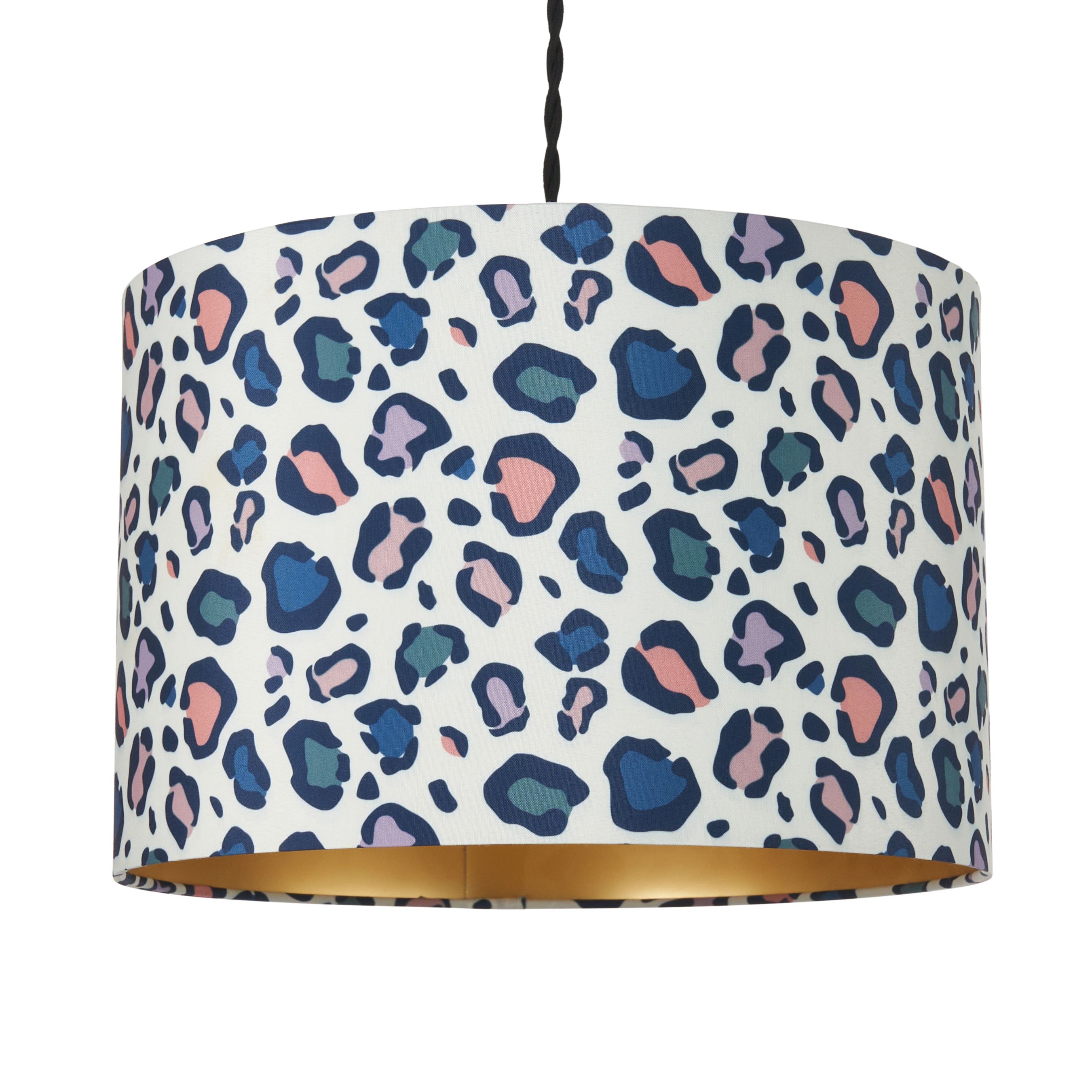 Harbour Studio Multicoloured Leopard Print Cylinder Lamp shade (D)30cm