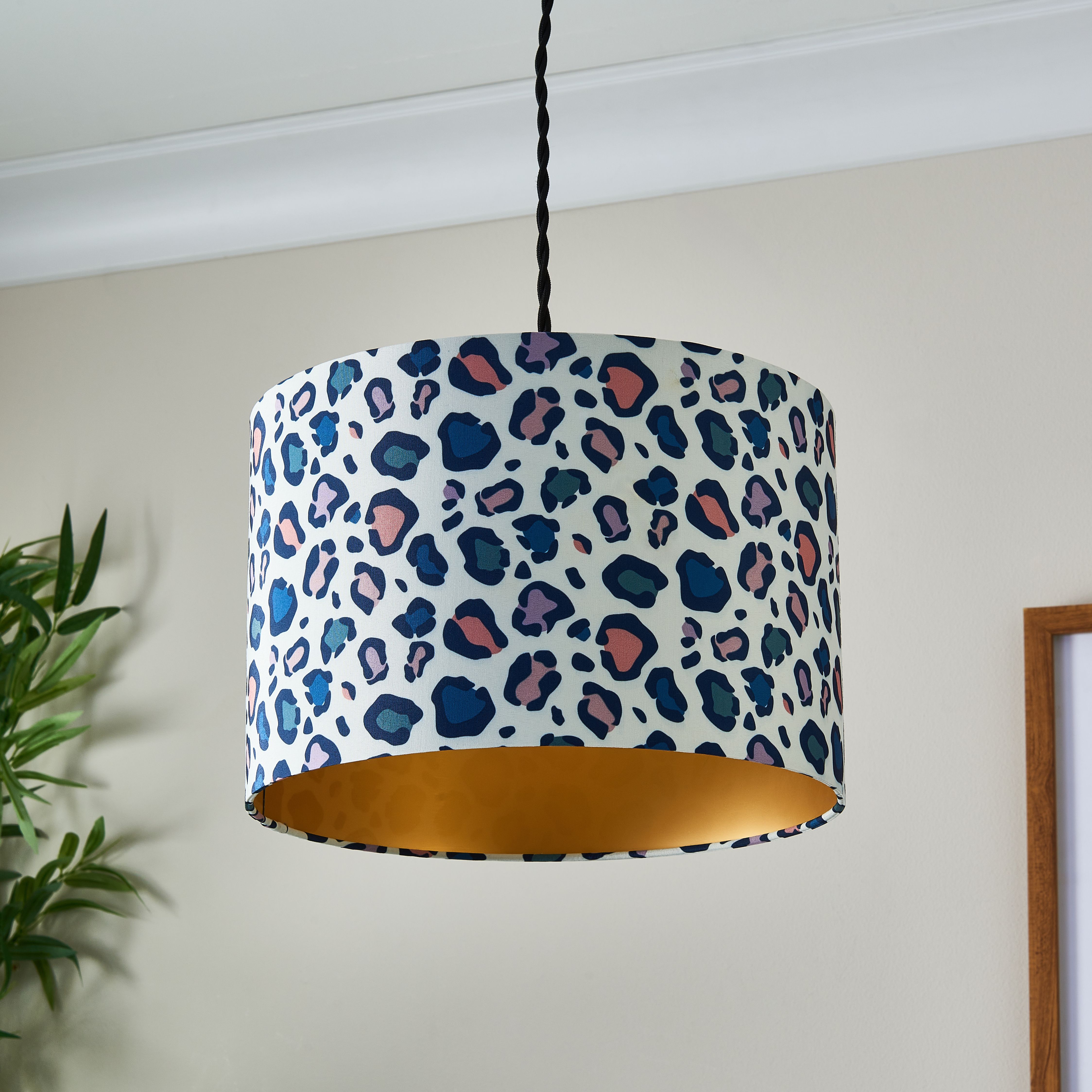 Harbour Studio Multicoloured Leopard Print Cylinder Lamp shade (D)30cm