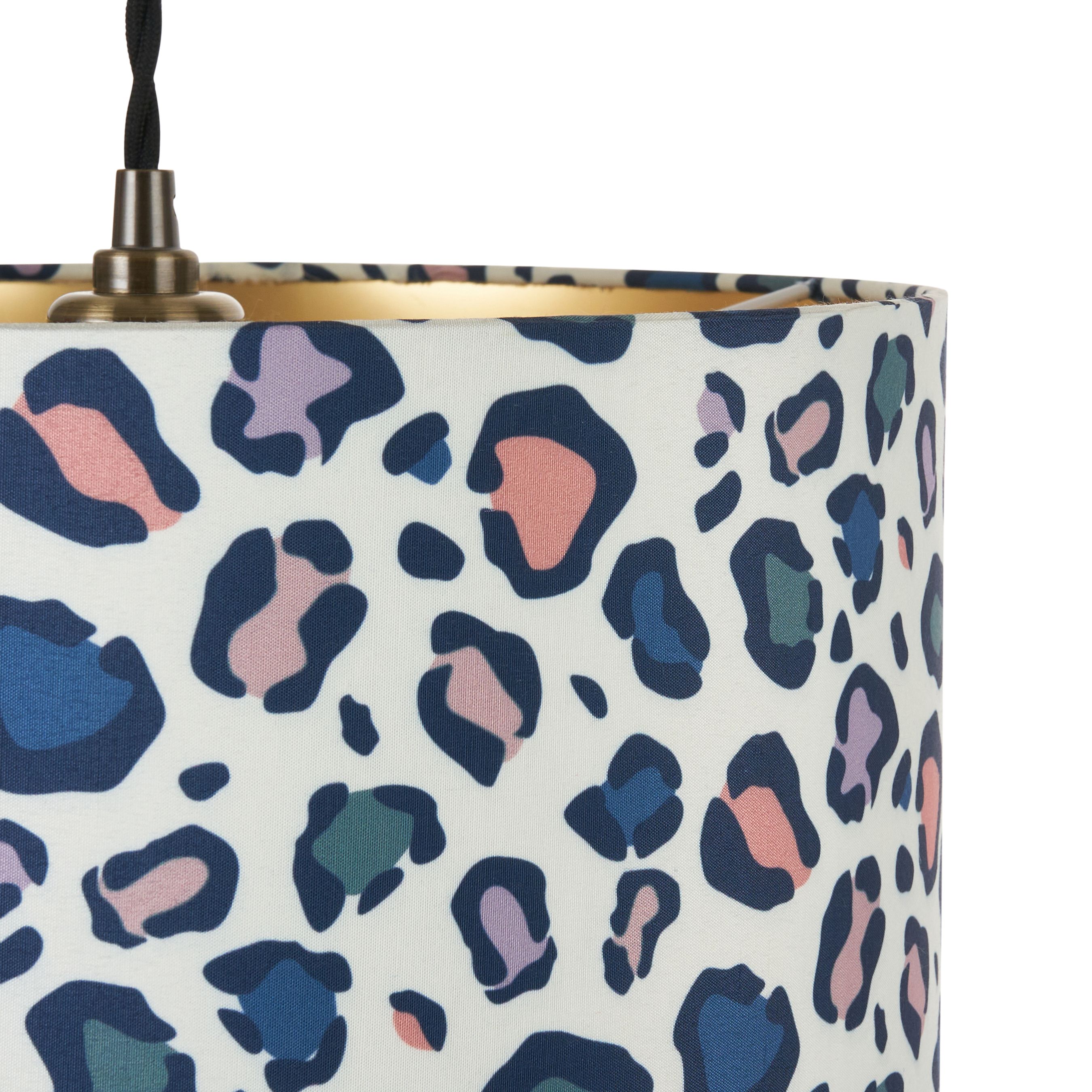 Harbour Studio Multicoloured Leopard Print Cylinder Lamp shade (D)30cm