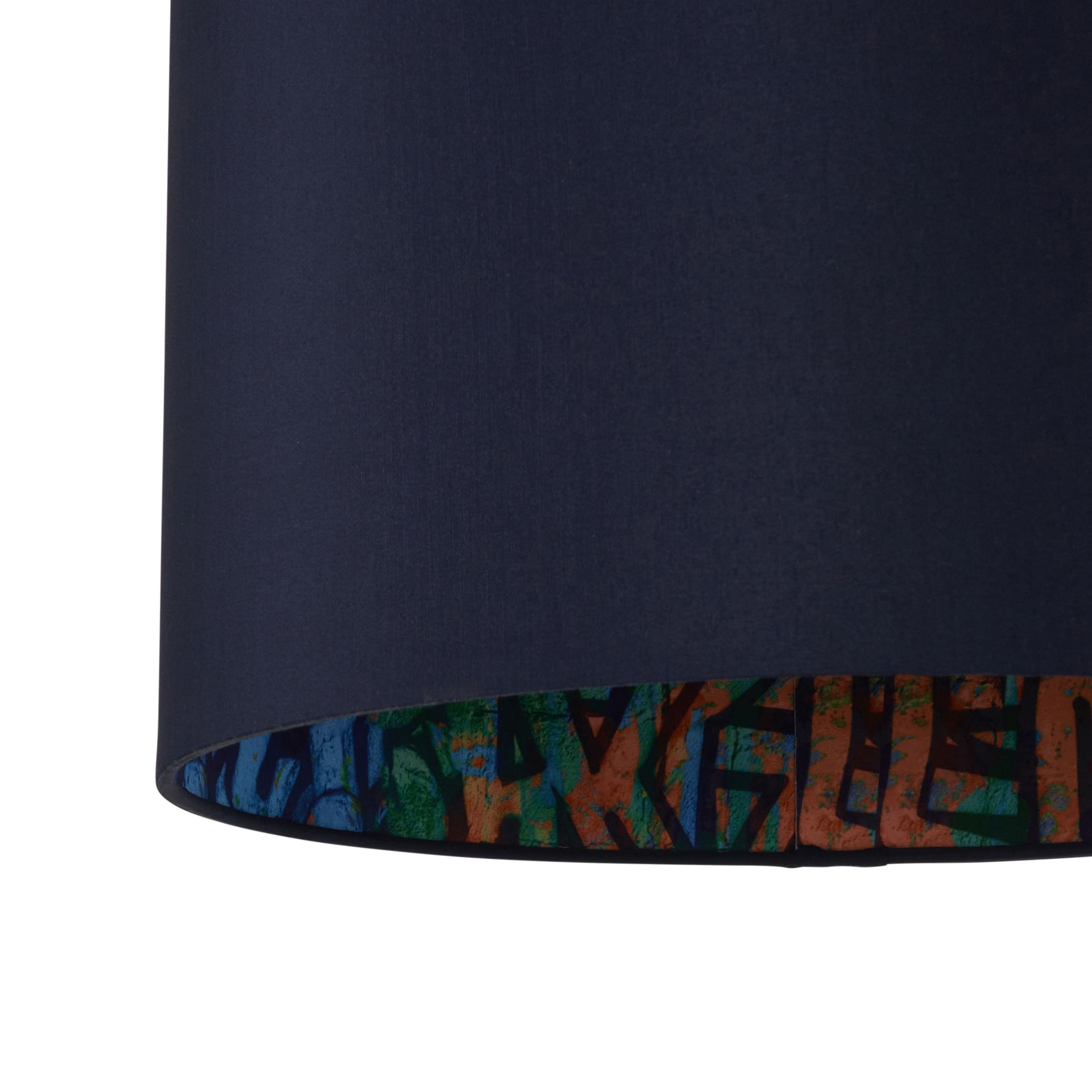 Harbour Studio Navy Blue Graffiti Cylinder Lamp shade (D)30cm