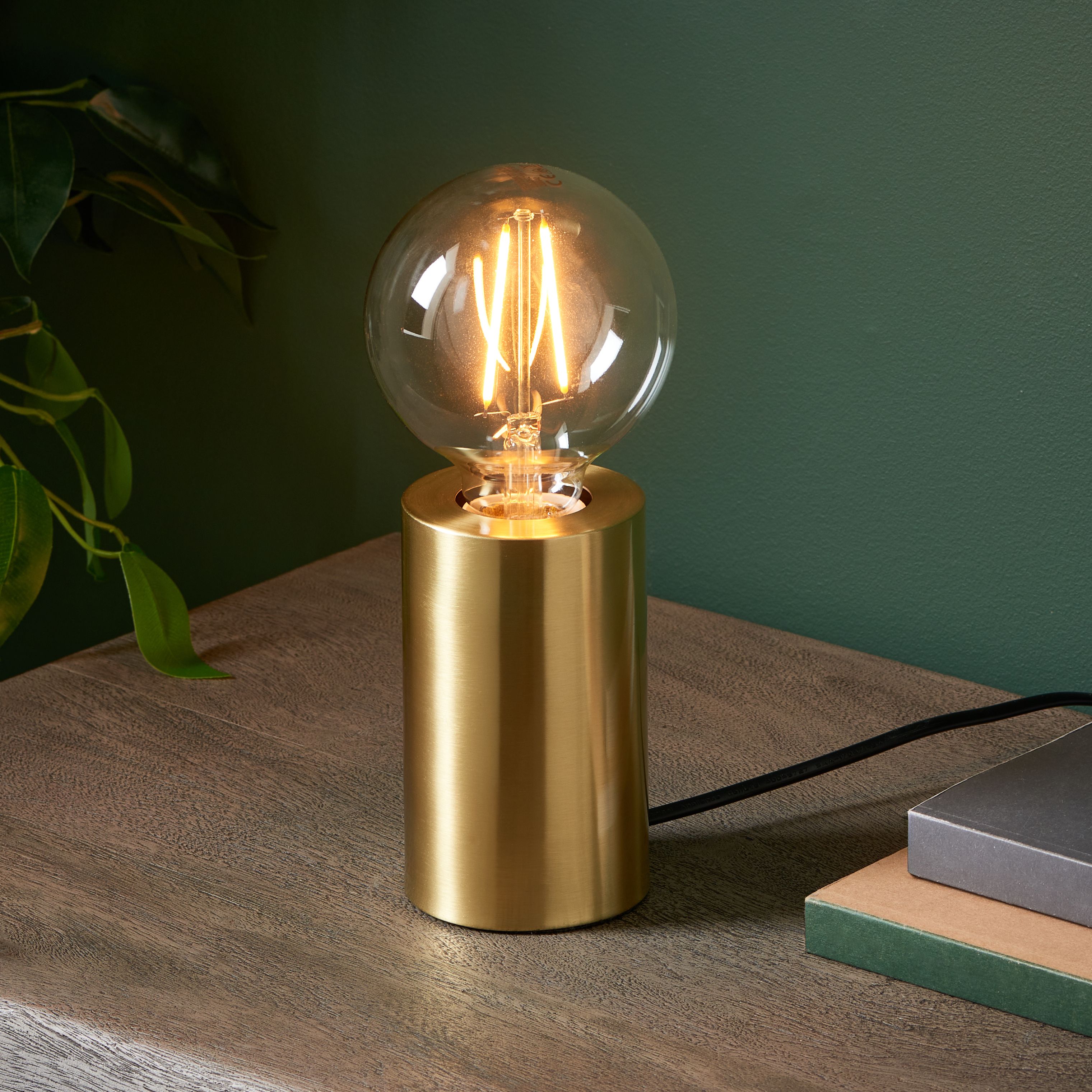 Harbour Studio Reno Cylinder Gold effect Table lamp base