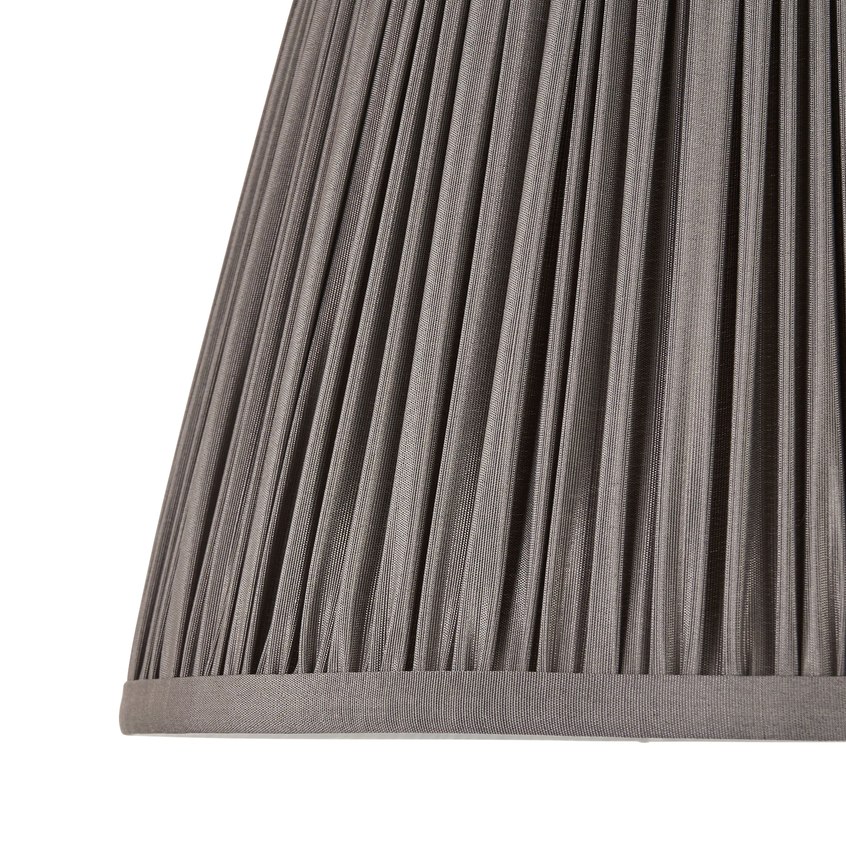 Harbour Studio Serena Charcoal Cotton effect Pleated Conical Lamp shade ...