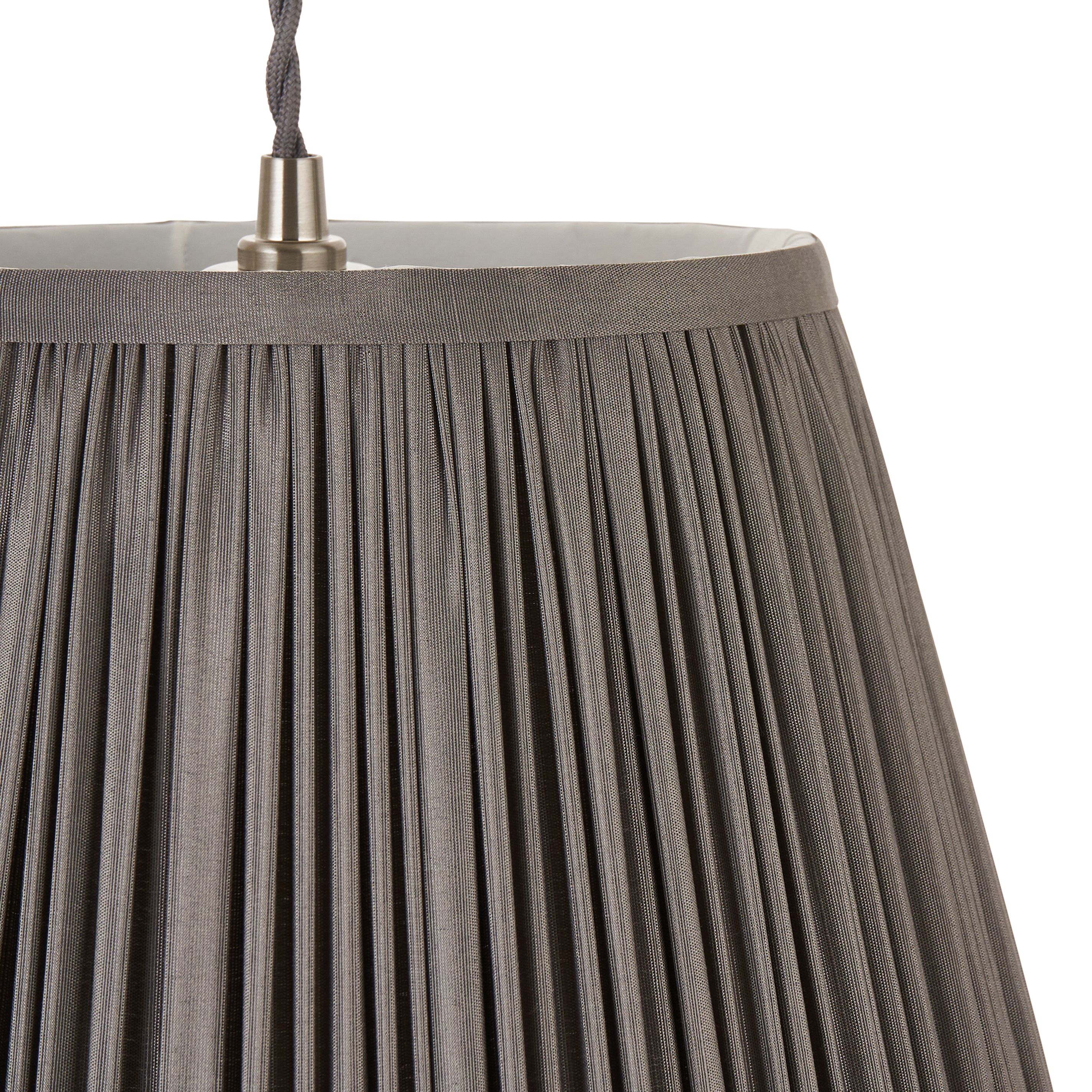 Harbour Studio Serena Charcoal Cotton effect Pleated Conical Lamp shade ...