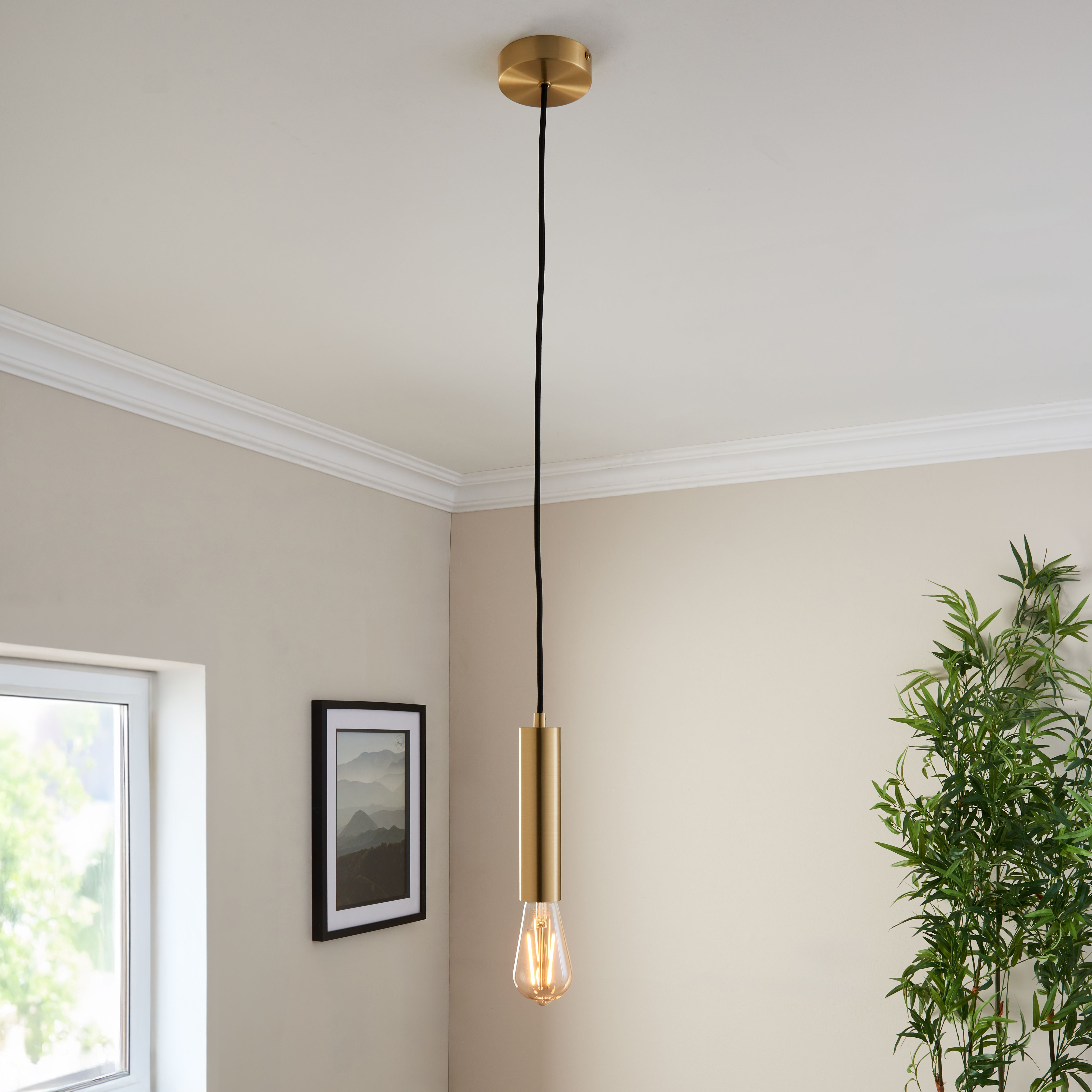 Harbour Studio Slim Cable Set Gold effect E27 Cable light set Pre-wired