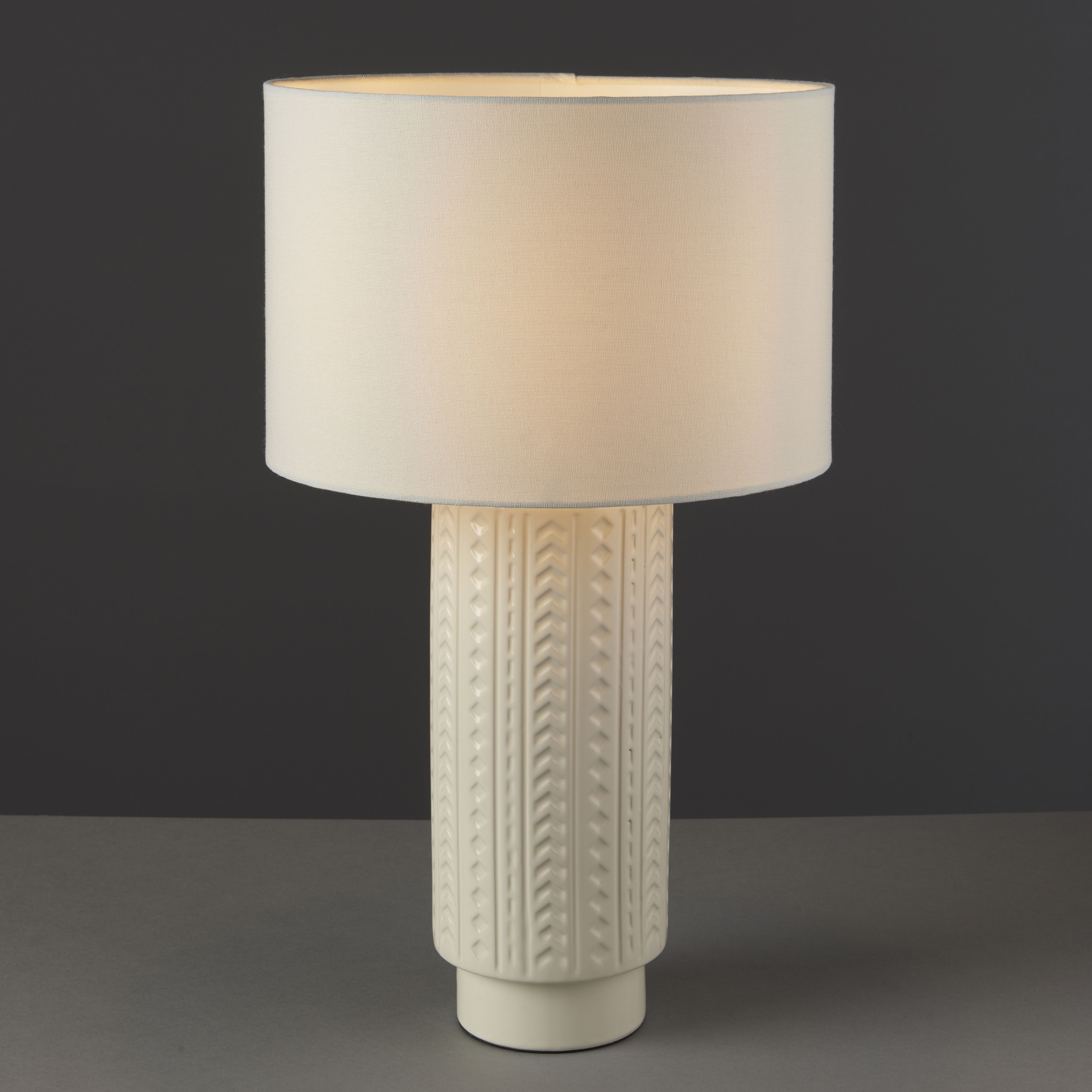 Harbour Studio Trail Imprinted Gloss Ivory Table light