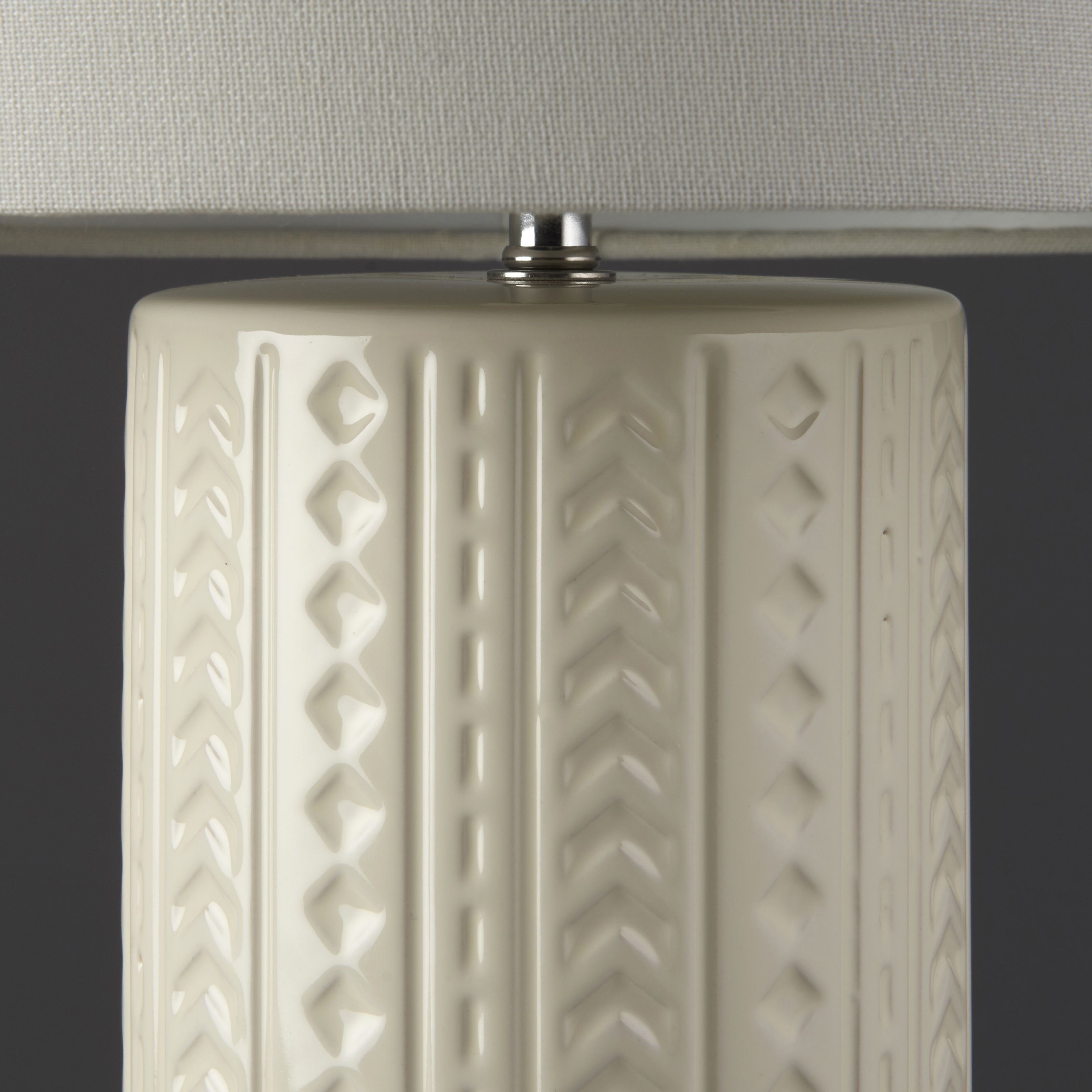 Harbour Studio Trail Imprinted Gloss Ivory Table light