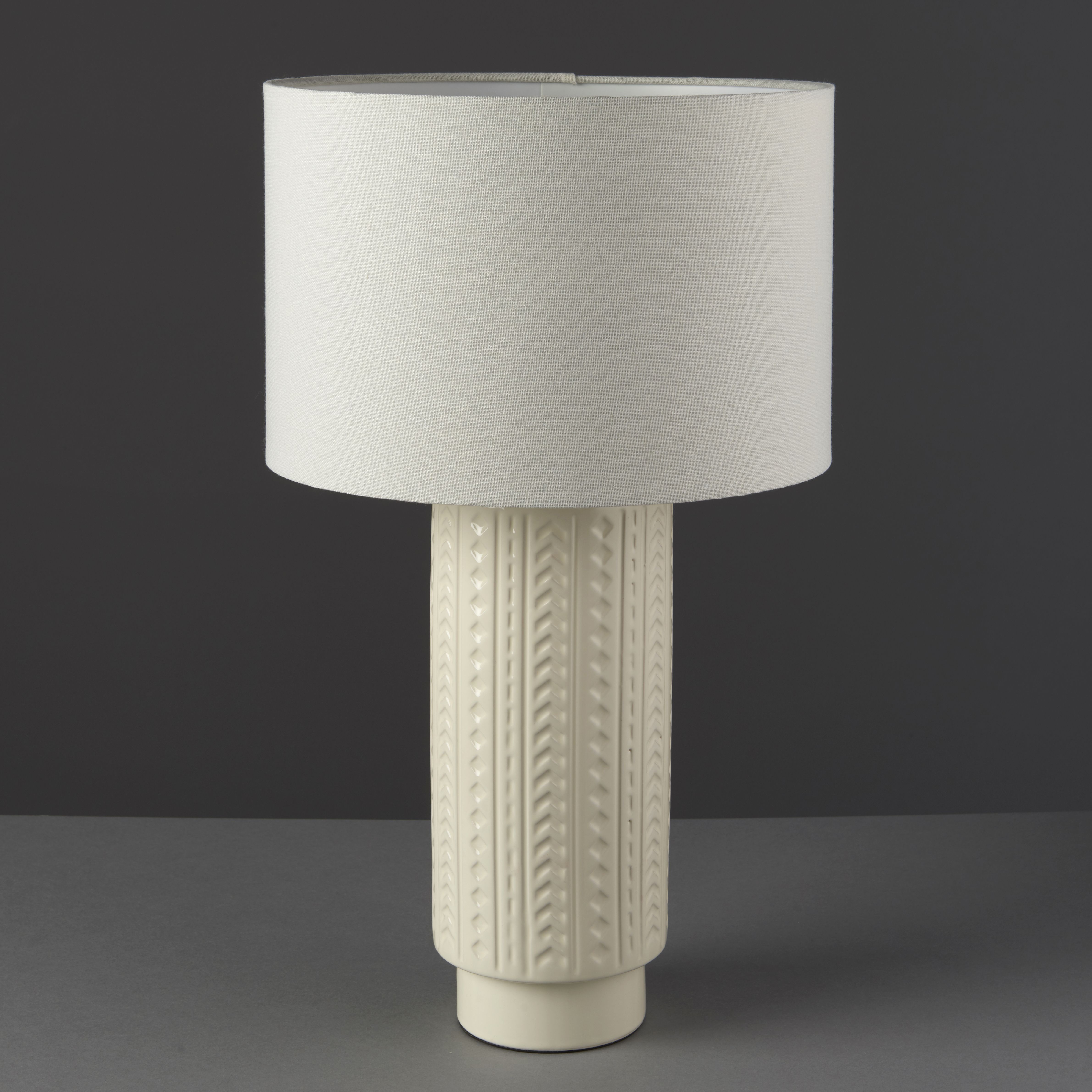 Harbour Studio Trail Imprinted Gloss Ivory Table light
