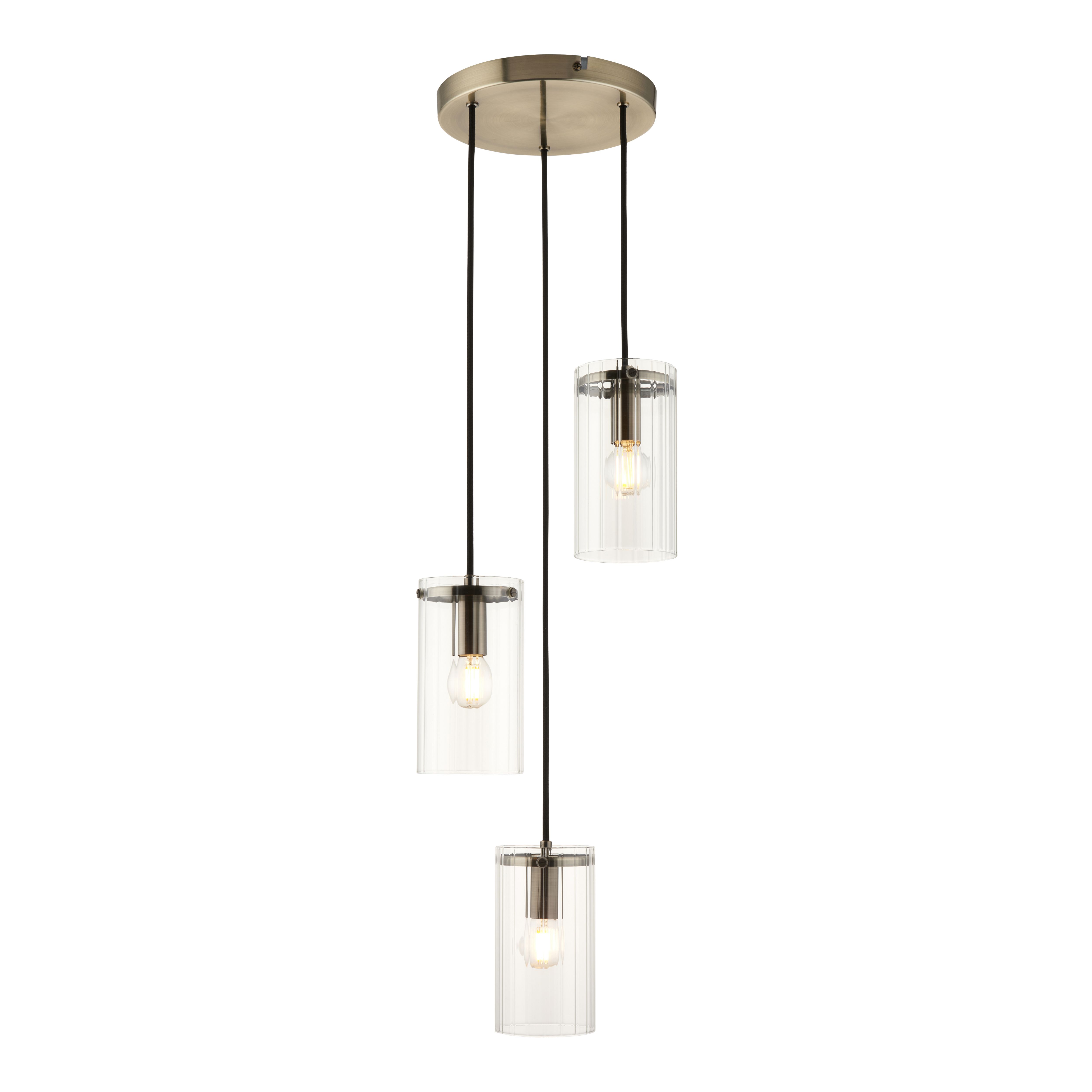 Harbour Studio Weston 3 Lamp Pendant ceiling light, (Dia)270mm | DIY at B&Q