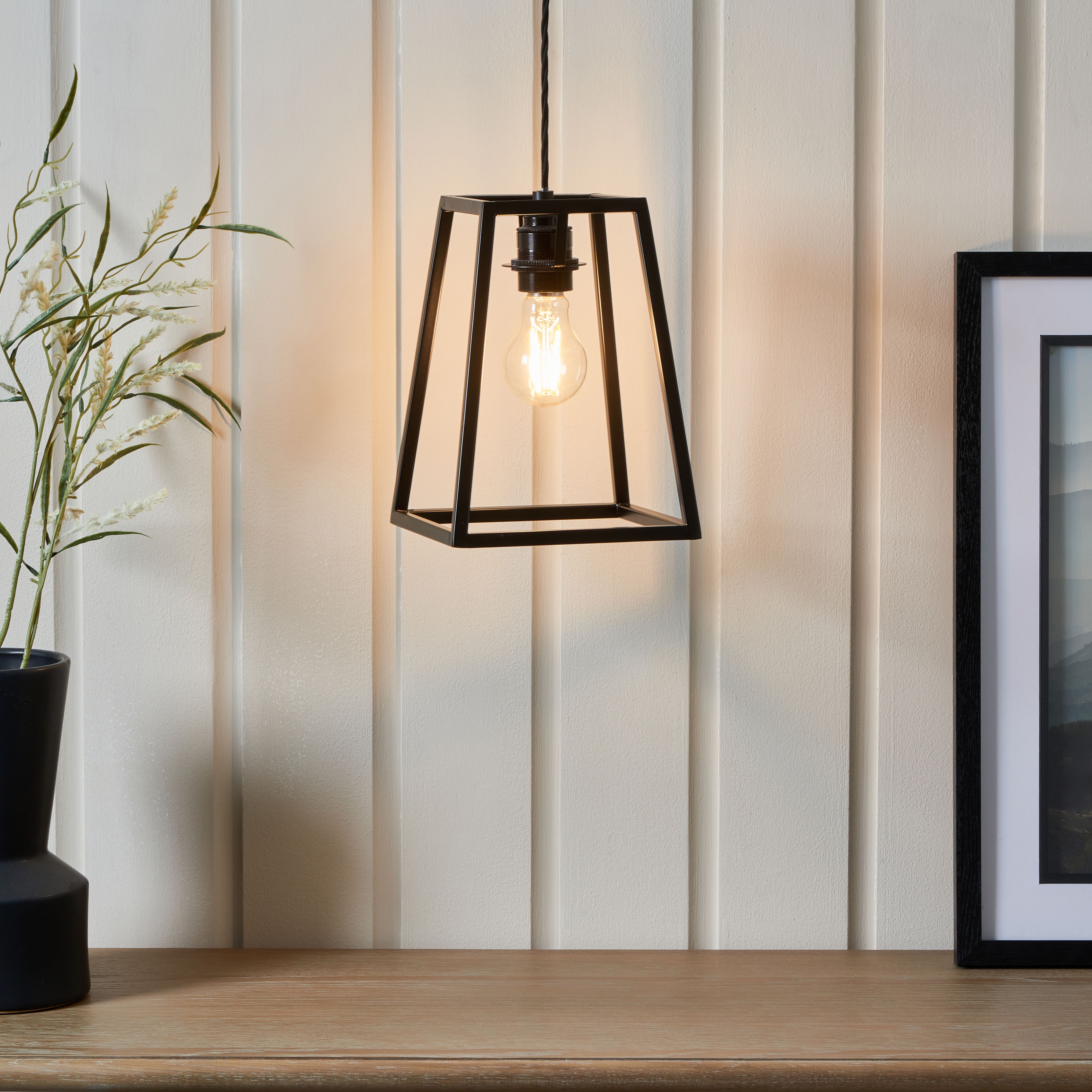 Harbour Studio York Black Rectangular Light shade (D)18cm