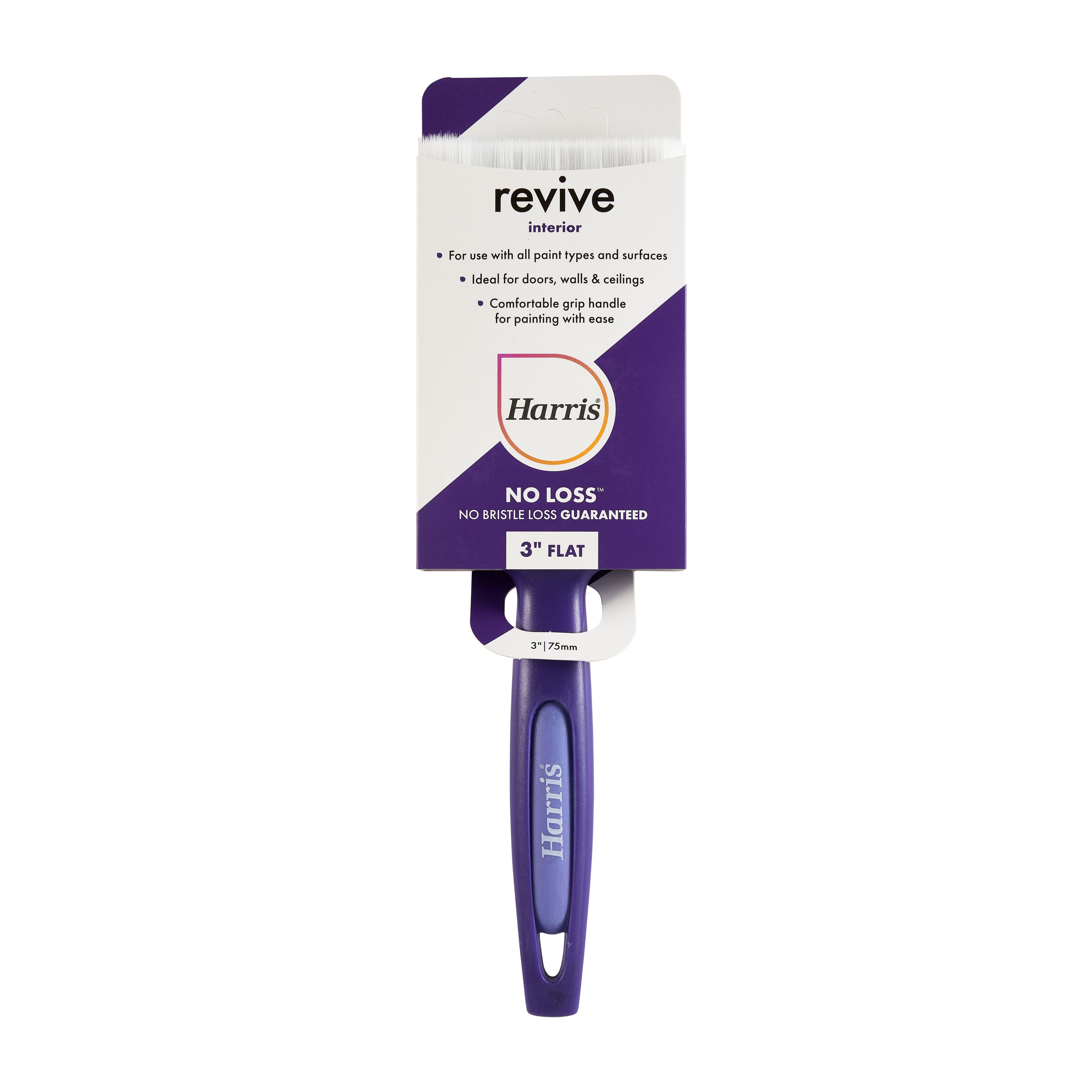 Harris Revive 3" Fine filament tip Soft grip Interior Flat paint brush