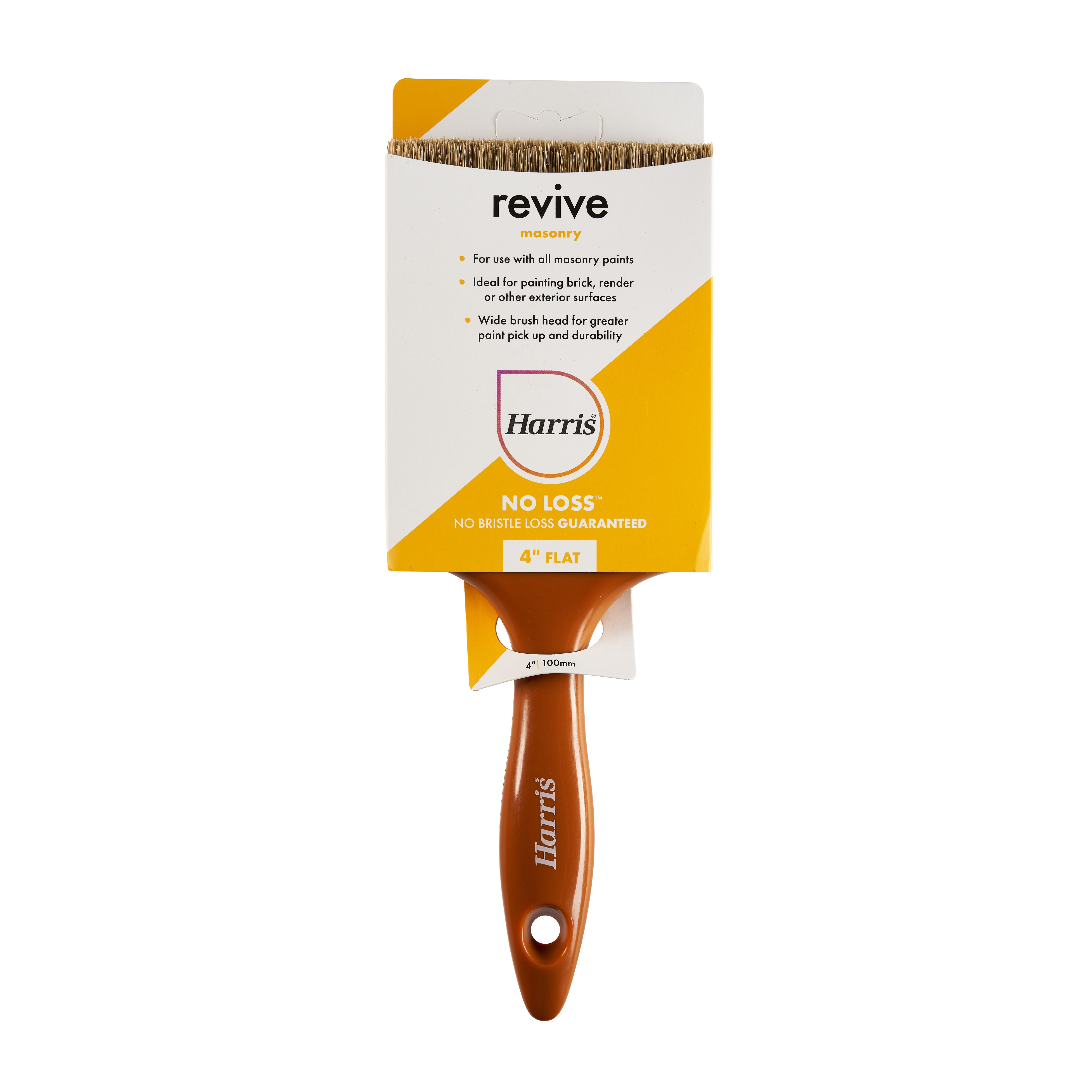 Harris Revive 4" Fine filament tip Soft grip Exterior Flat paint brush