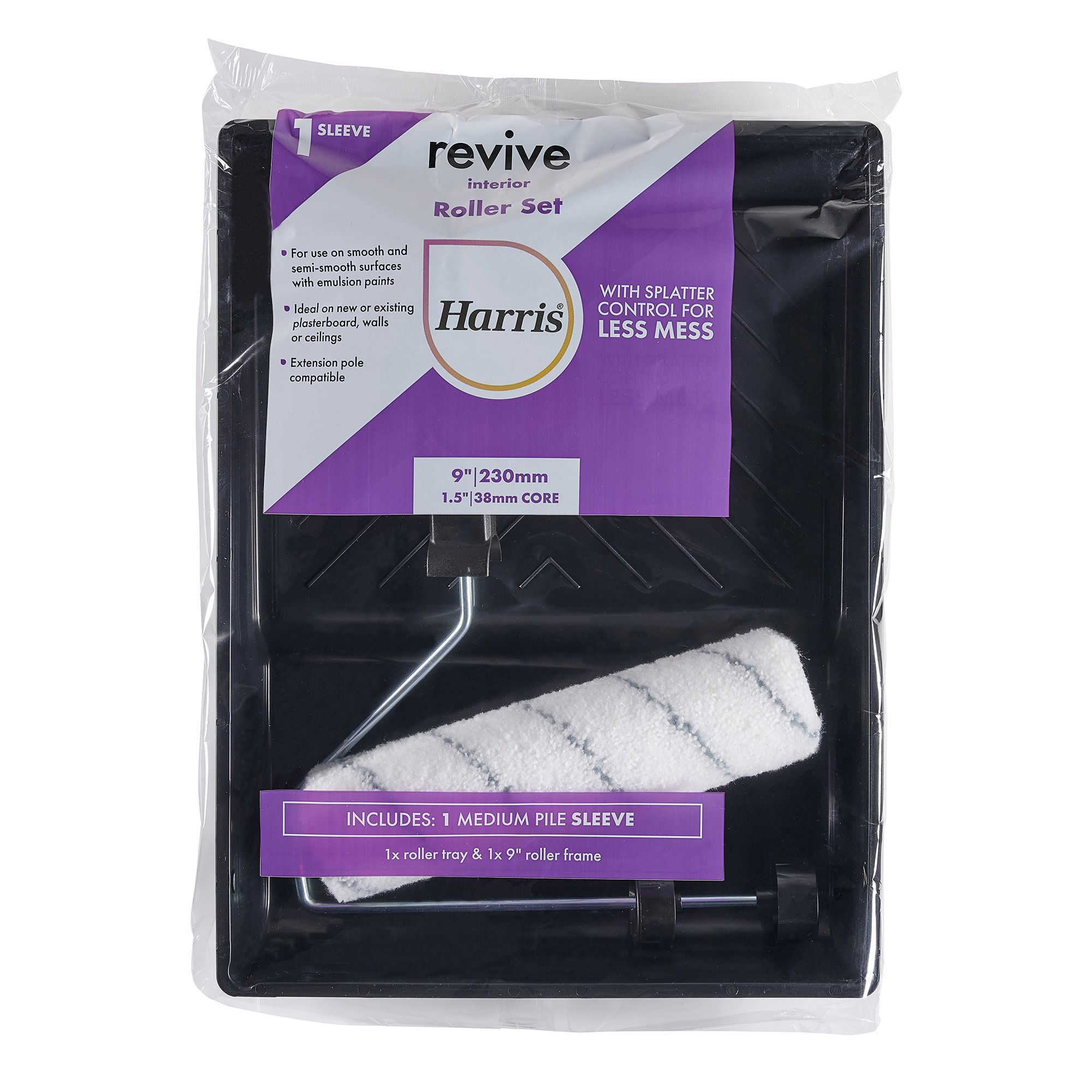 Harris Revive 9" Interior Walls & ceilings Roller set, 3 pieces