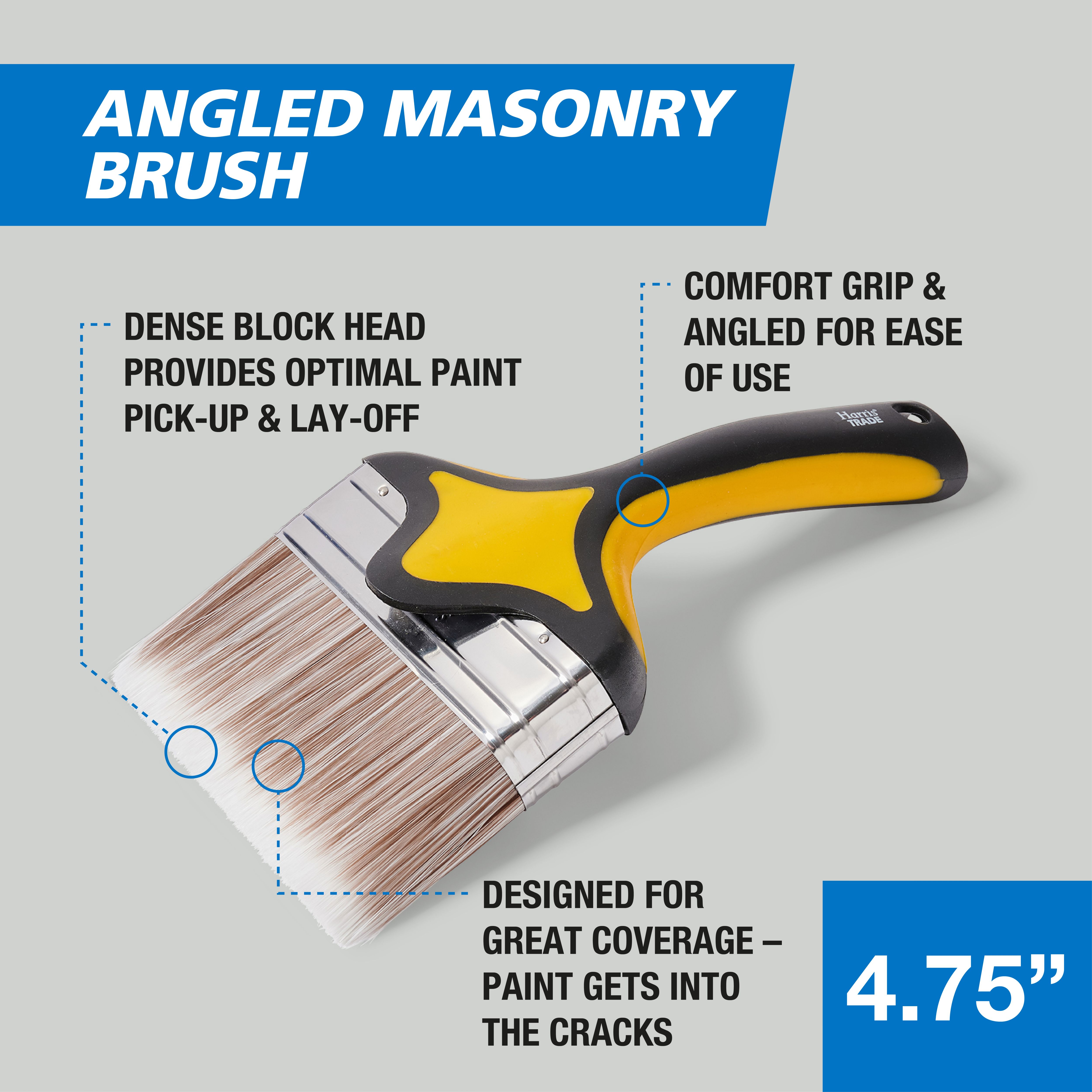 Harris Trade Masonry 4 ¾" Angled paint brush