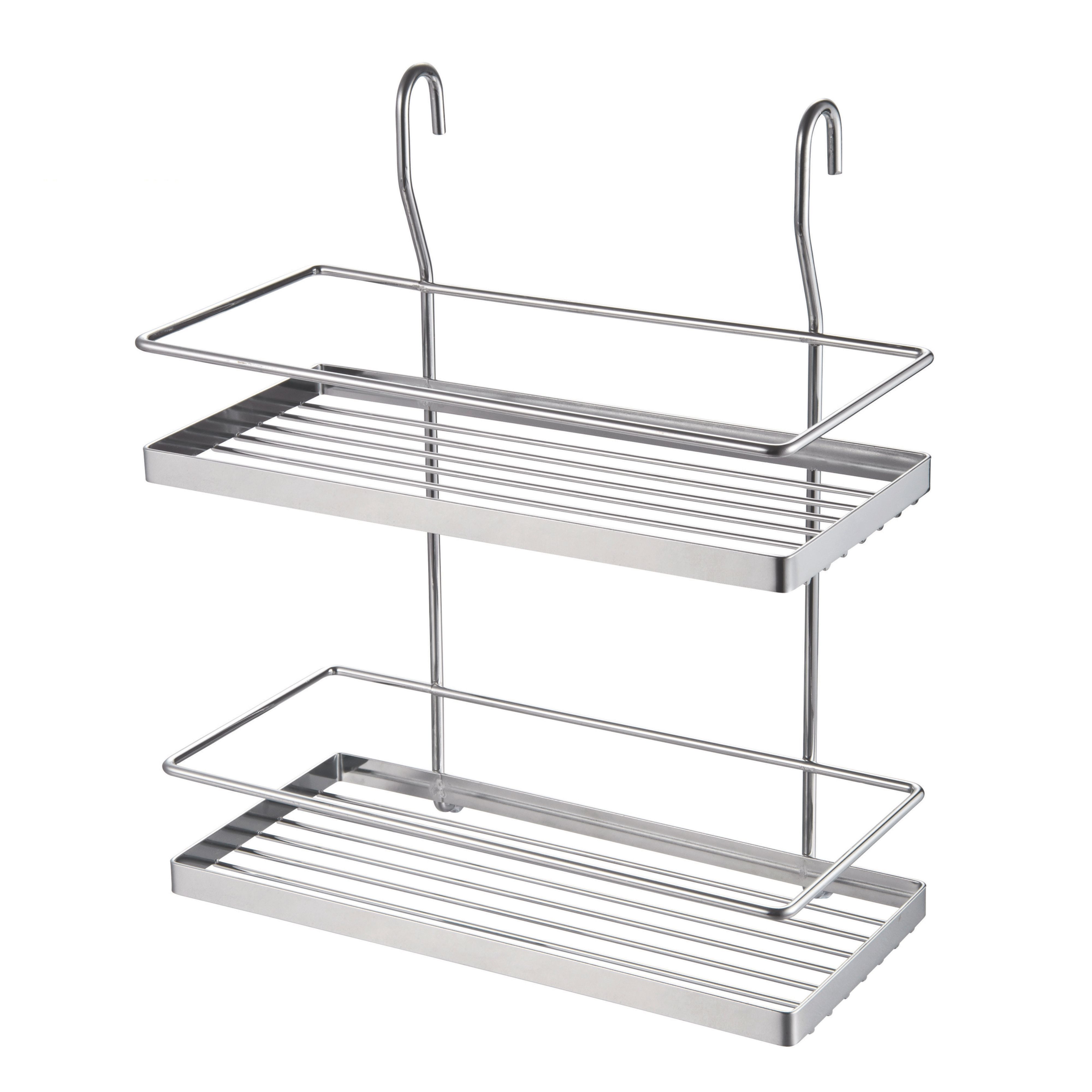 Hastings Chrome effect Two tier wire shelf (L)300mm (D)180mm of 1 | DIY ...