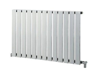 Heating Style Merlo White chrome effect Horizontal Designer Radiator ...