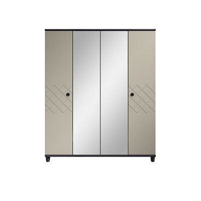 Hektor Black Triple Wardrobe (H)1932mm (W)1600mm (D)558mm