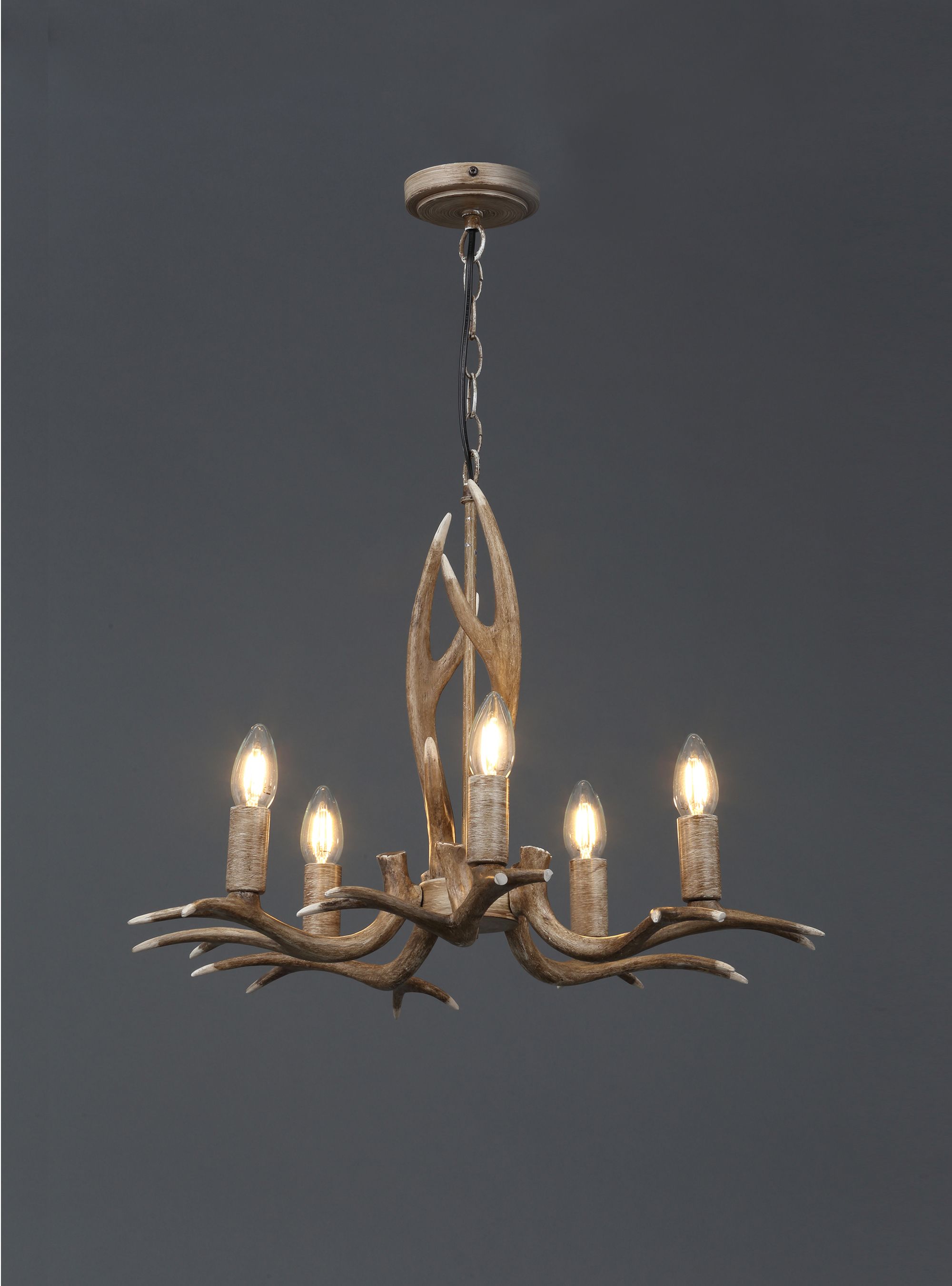 Hela Pendant Wood effect 5 Lamp Ceiling light | DIY at B&Q