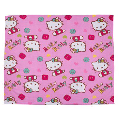 HELLO KITTY FOLK FLEECE BLANKET