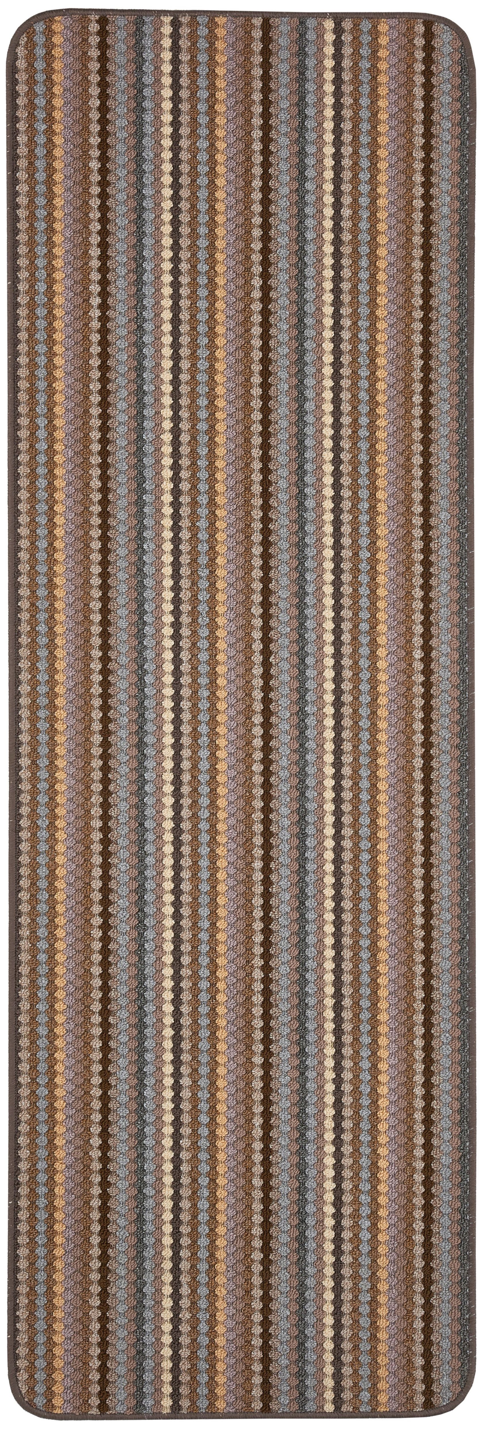 Helsinki Beige Striped Heavy duty Mat, 200cm x 67cm | DIY at B&Q