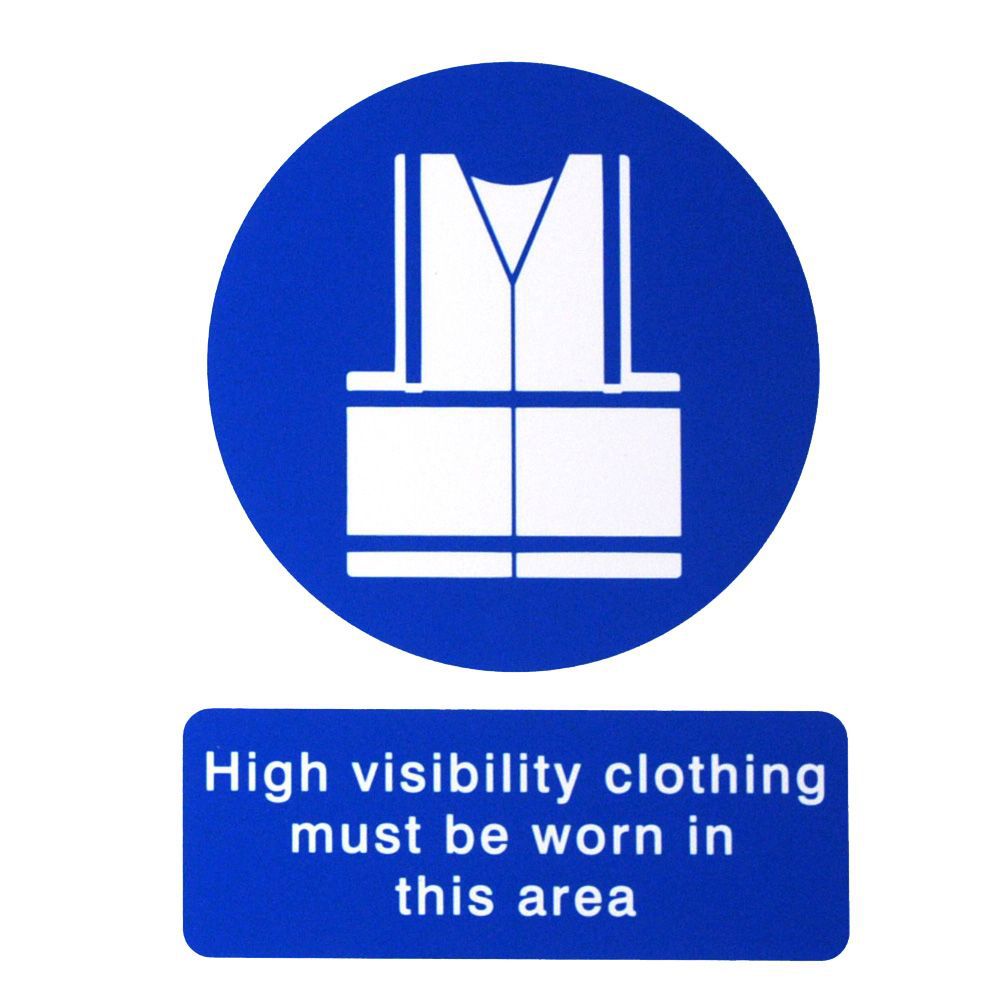 High visibility vest Self-adhesive labels, (H)200mm (W)150mm | DIY at B&Q