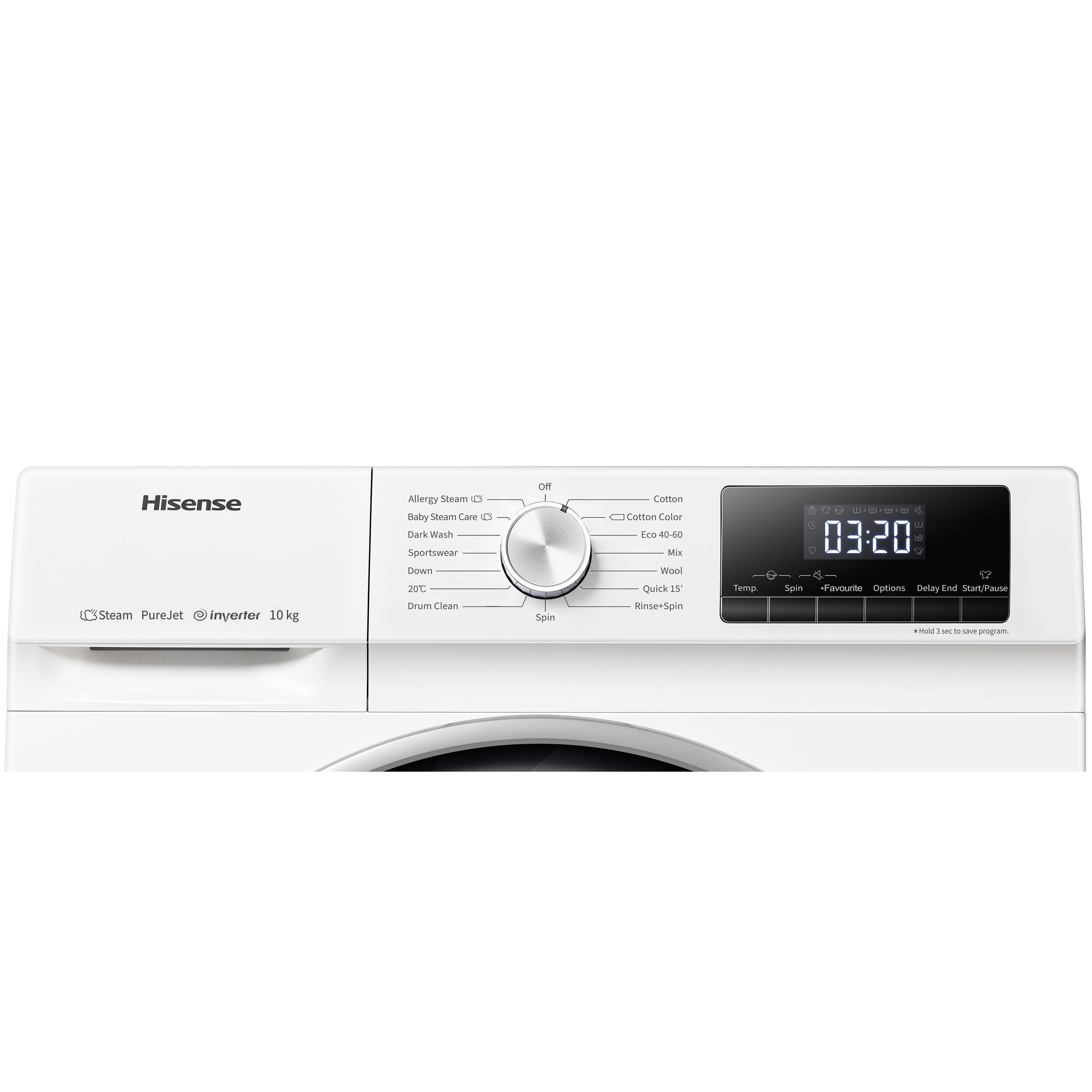 Hisense WFQY1014EVJM_WH 10kg Freestanding 1400rpm Washing machine - White