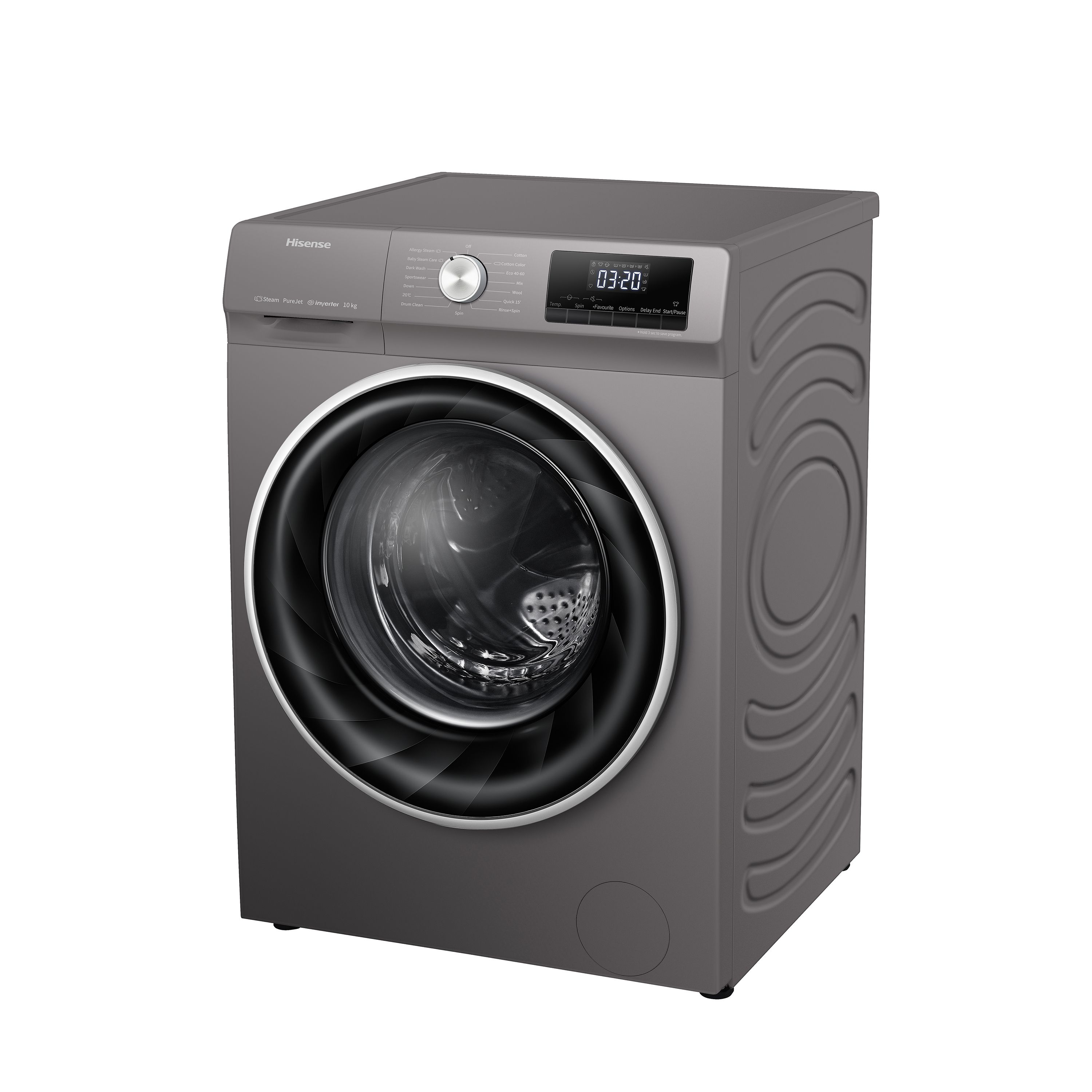 Hisense WFQY1014EVJMT 10kg Freestanding 1400rpm Washing machine - Graphite
