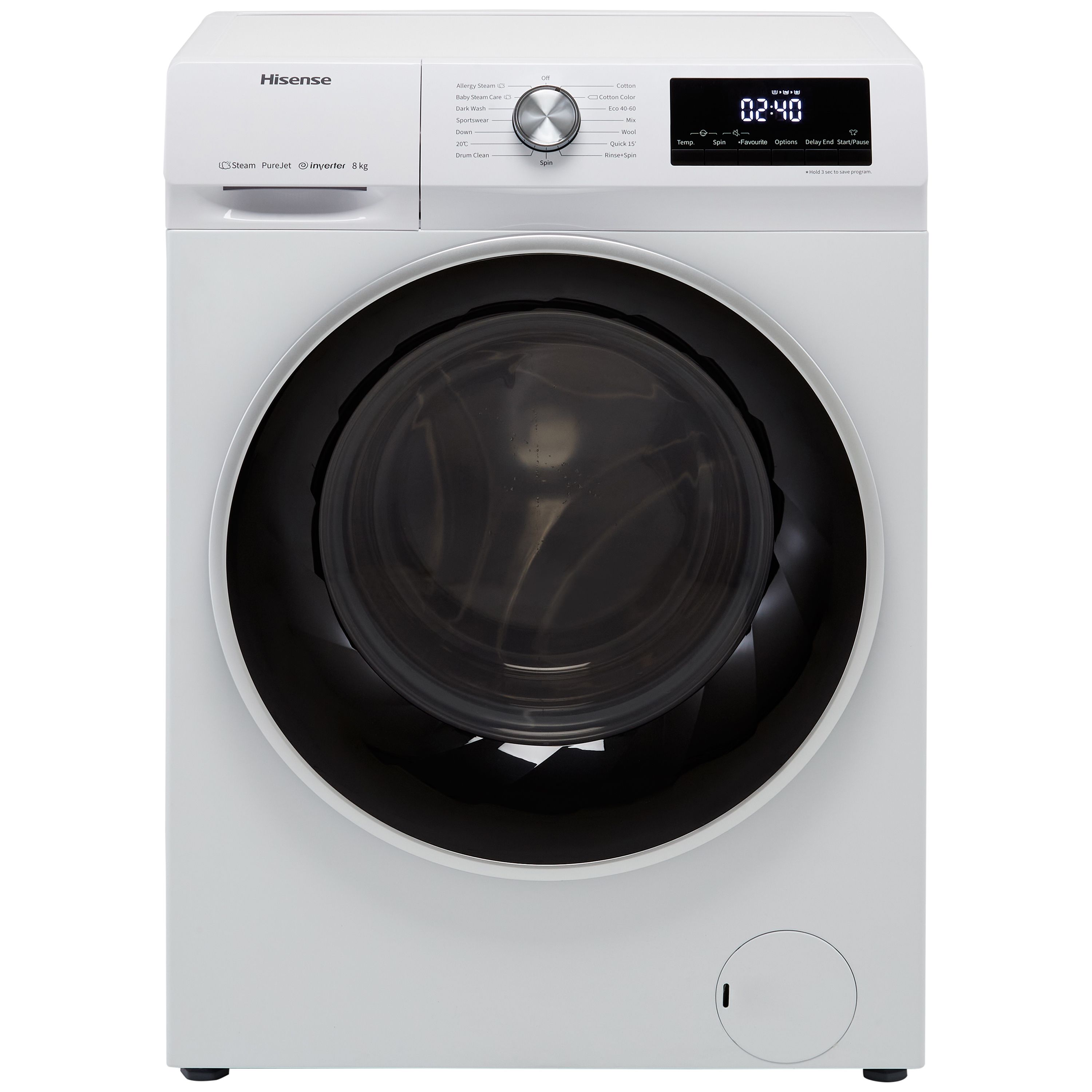 Hisense WFQY801418VJM_WH 8kg Freestanding 1400rpm Washing machine - White