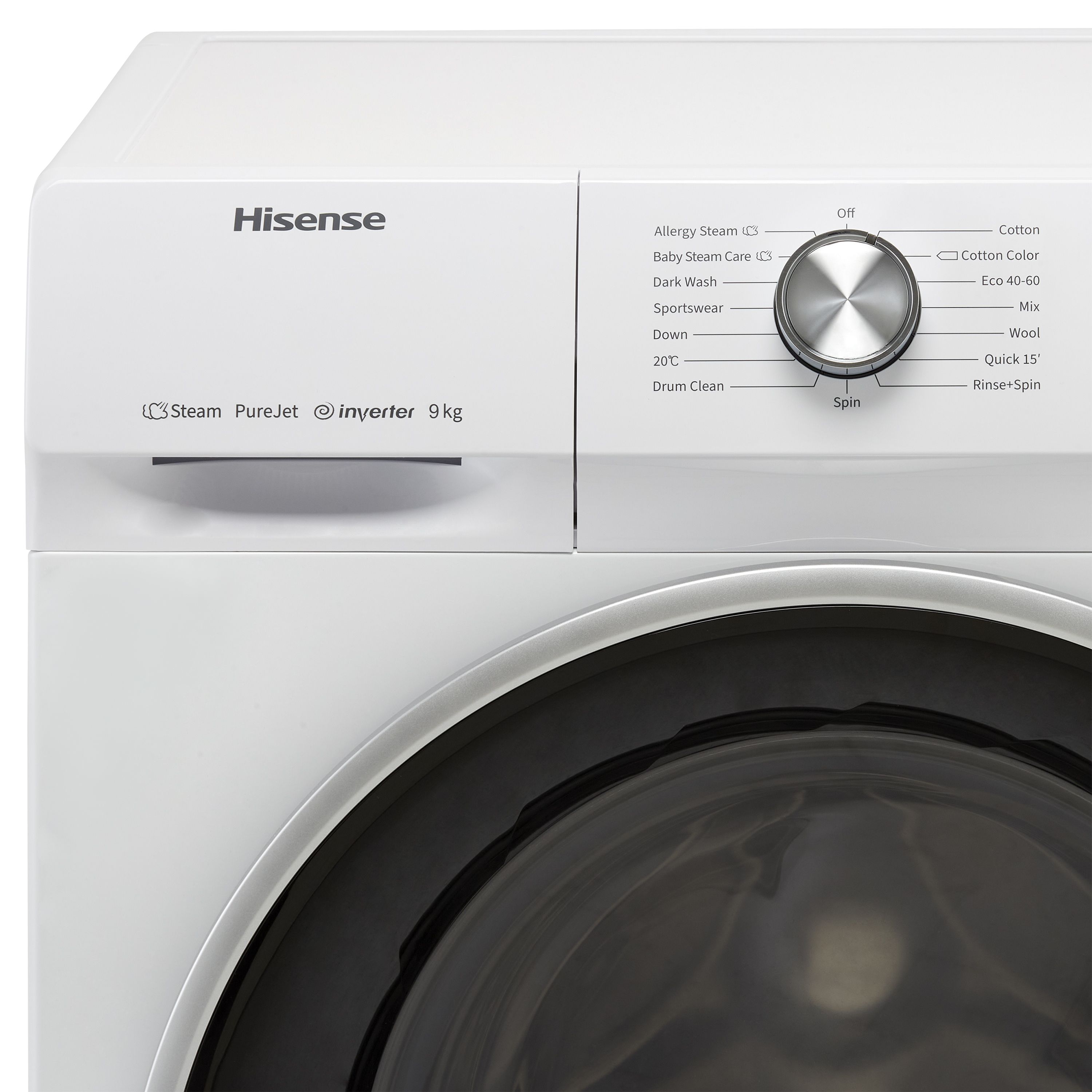 Hisense WFQY9014EVJM 9kg Freestanding 1400rpm Washing machine - White