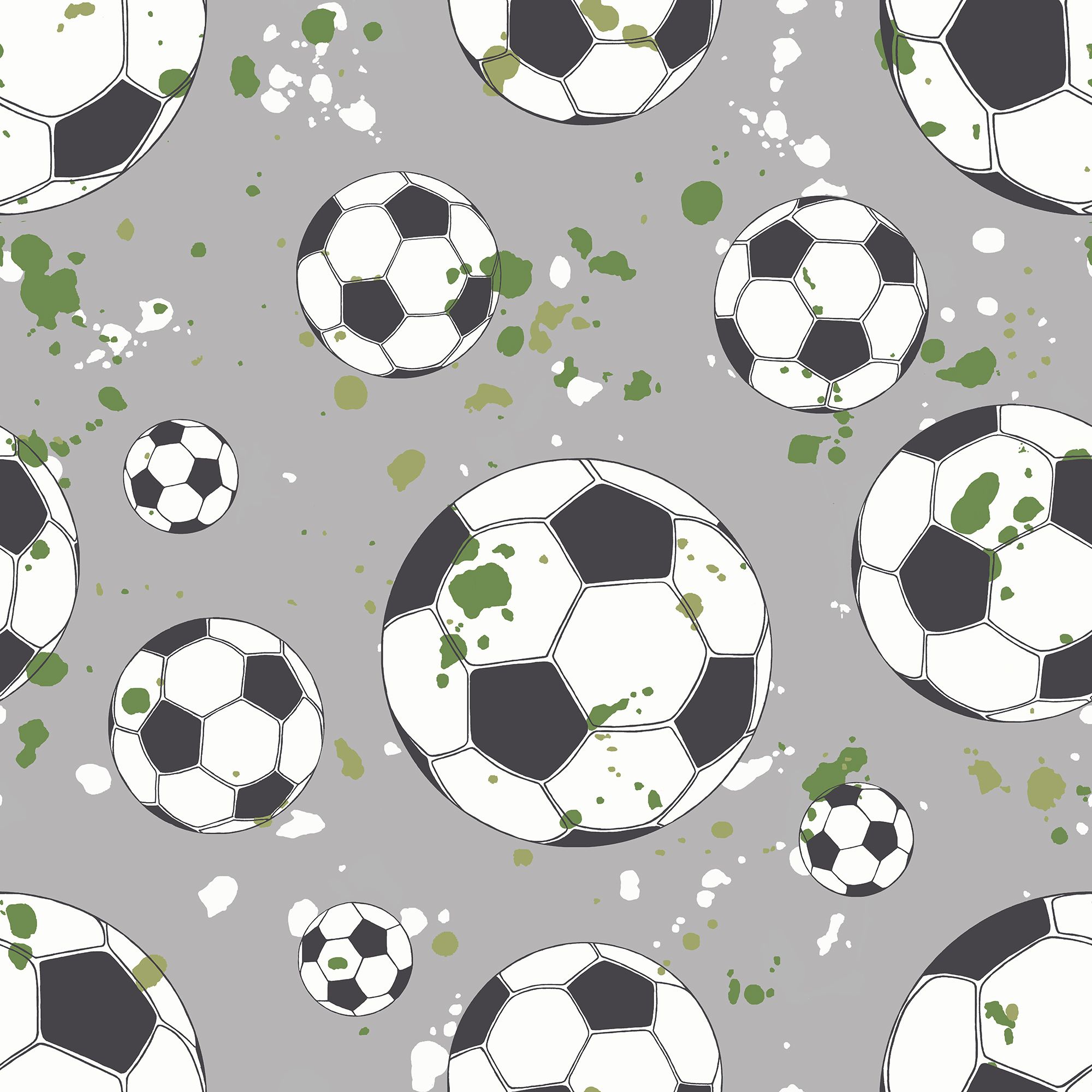 Holden Décor Grey Football Smooth Wallpaper