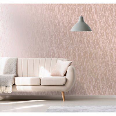 Holden Décor Mora Leaf Metallic effect Smooth Wallpaper | DIY at B&Q