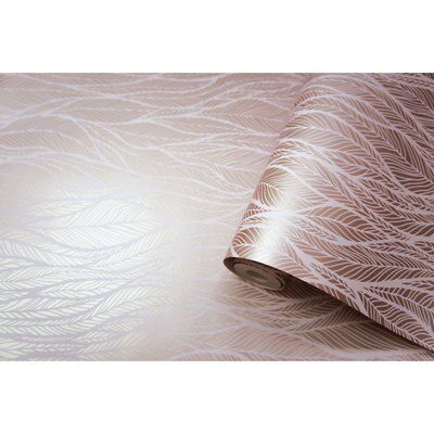 Holden Décor Mora Leaf Metallic effect Smooth Wallpaper | DIY at B&Q