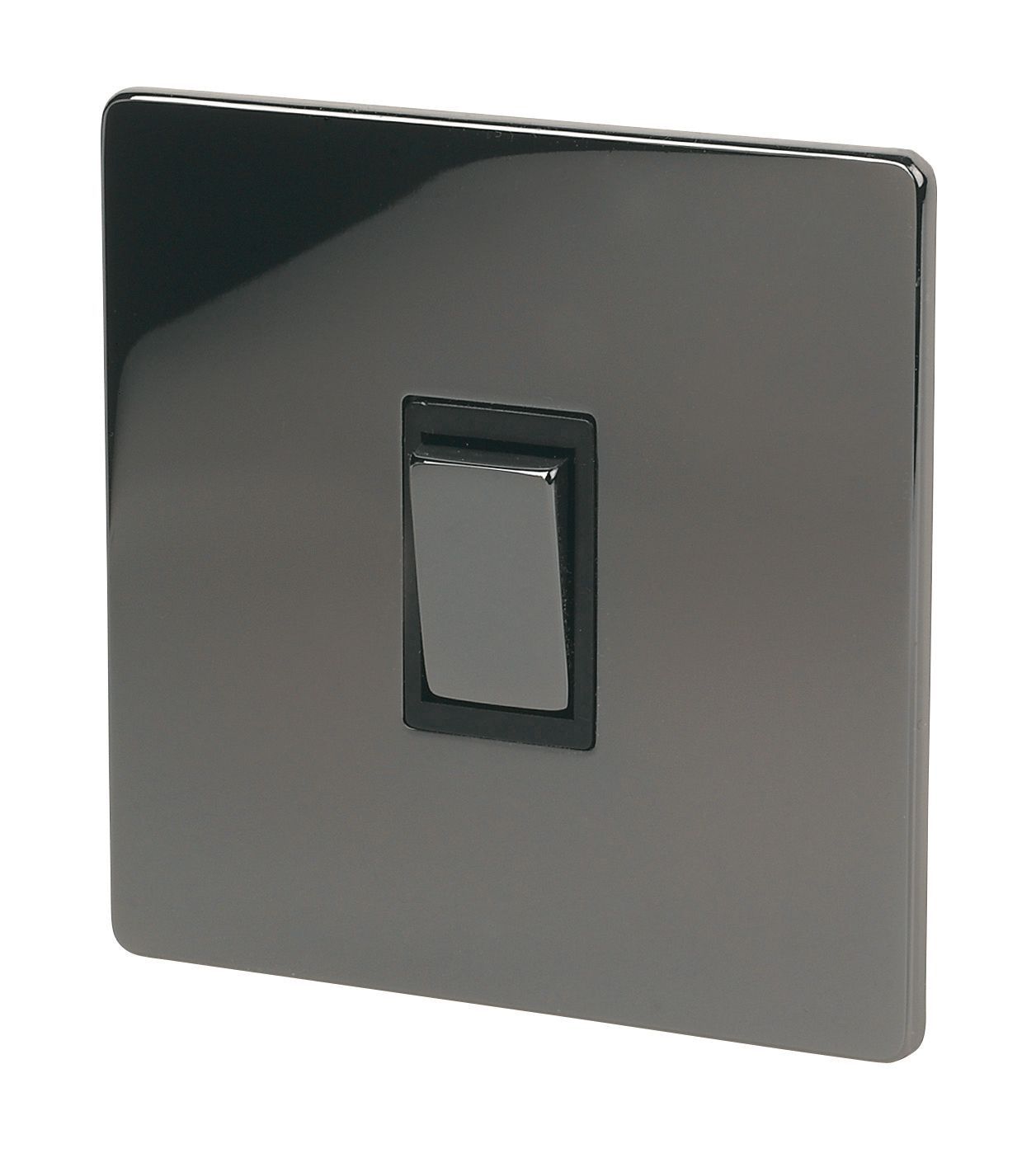 Holder Black Iridium 10A 2 way 1 gang Raised Light Switch at B&Q