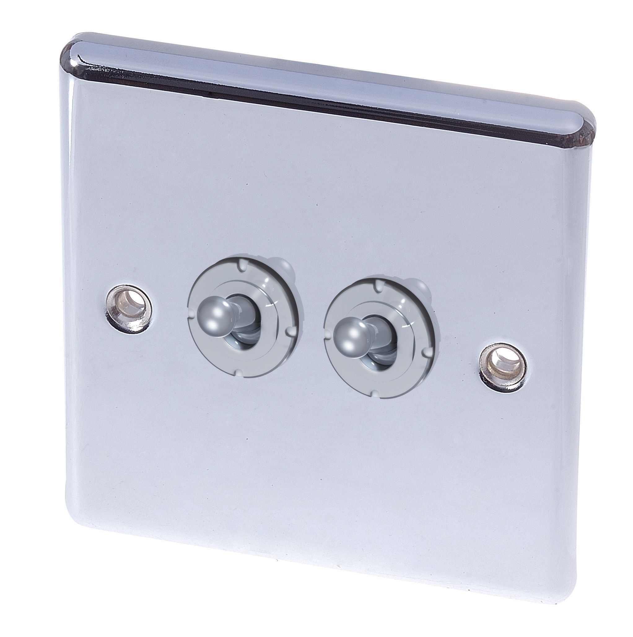 Holder Chrome 10A 2 way 1 gang Toggle Switch