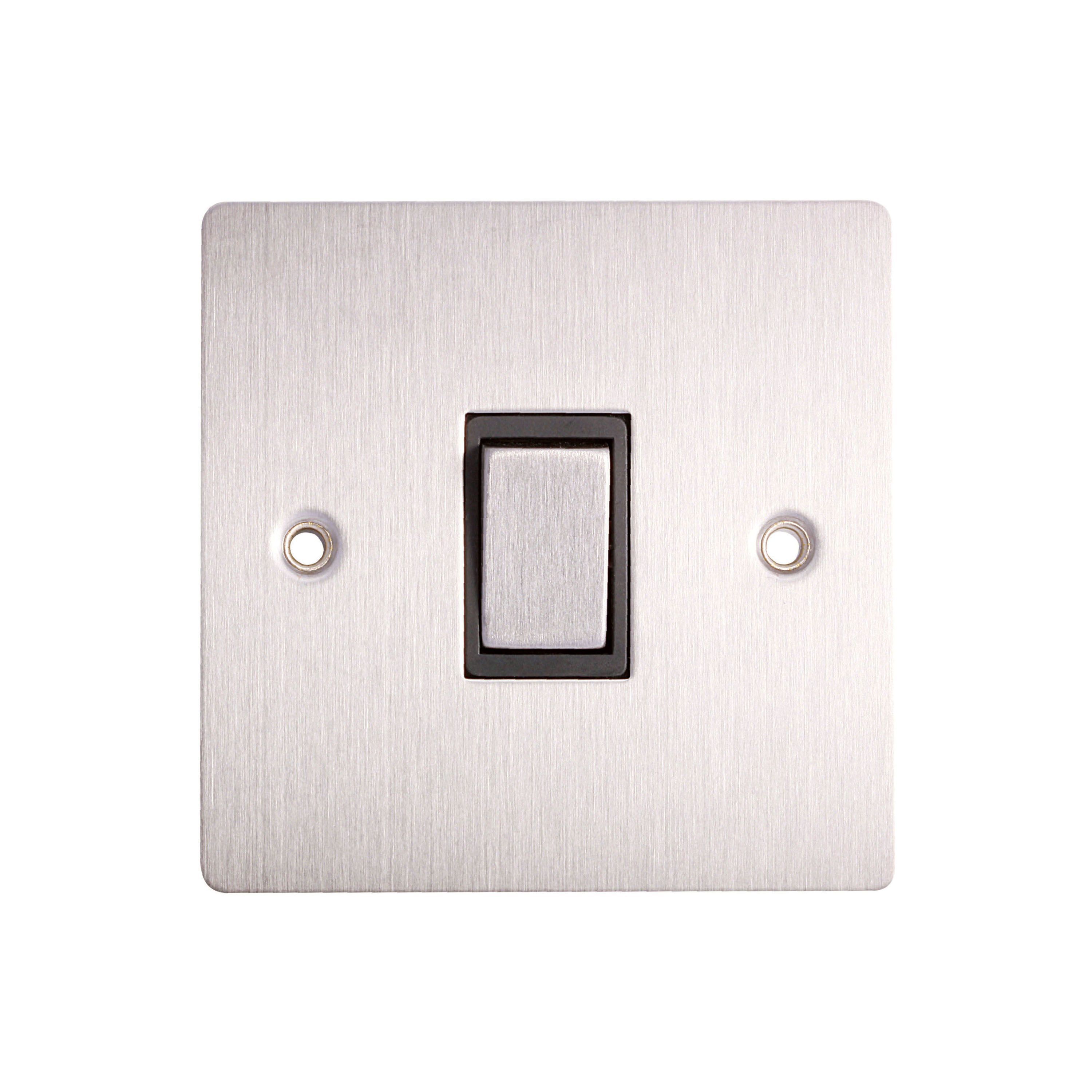 Holder Steel 10A 2 way 1 gang Flat Light Switch | DIY at B&Q