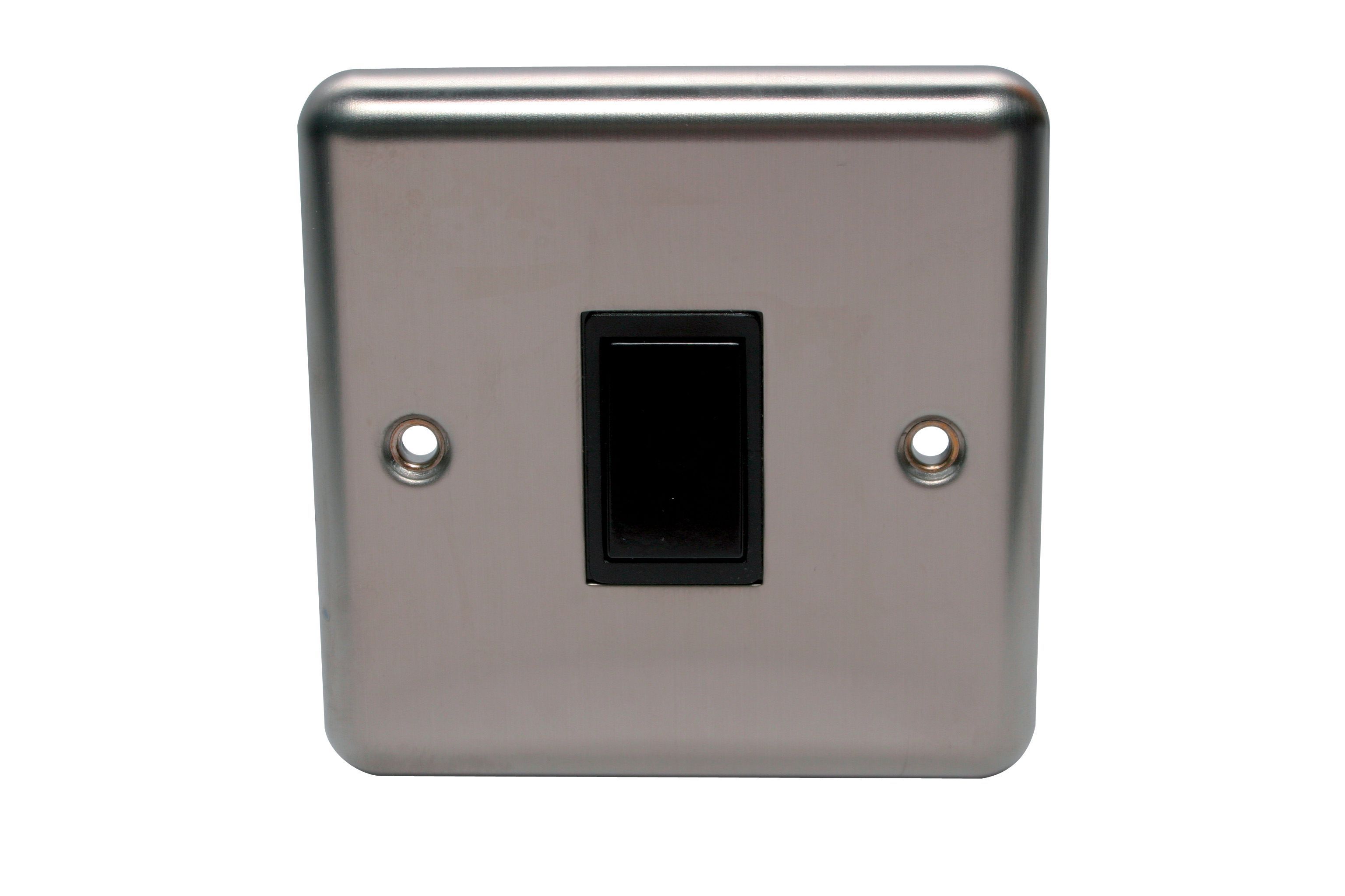 Holder Steel 10A 2 way 1 gang Raised Light Switch | DIY at B&Q